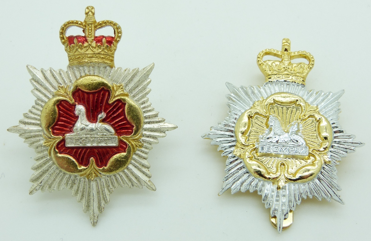 Two British Army Royal Regiment of Gloucestershire and Hampshire cap ...