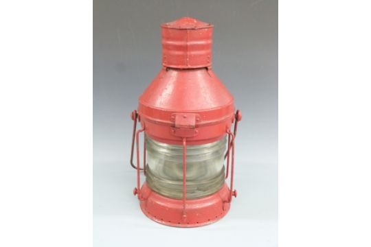 Ship's 'Not under command' navigation lamp, height 60cm