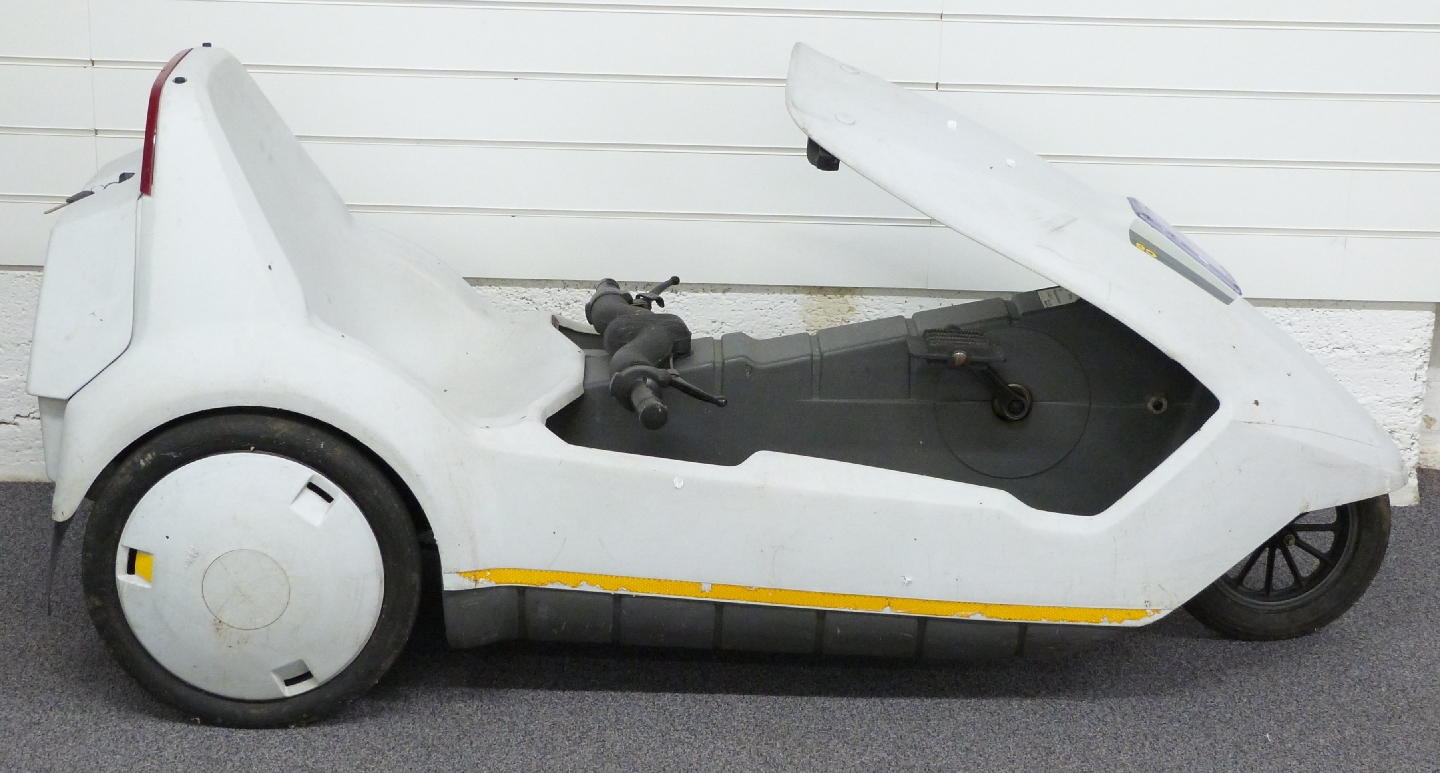 Sinclair C5 retro electric recumbent tricycle