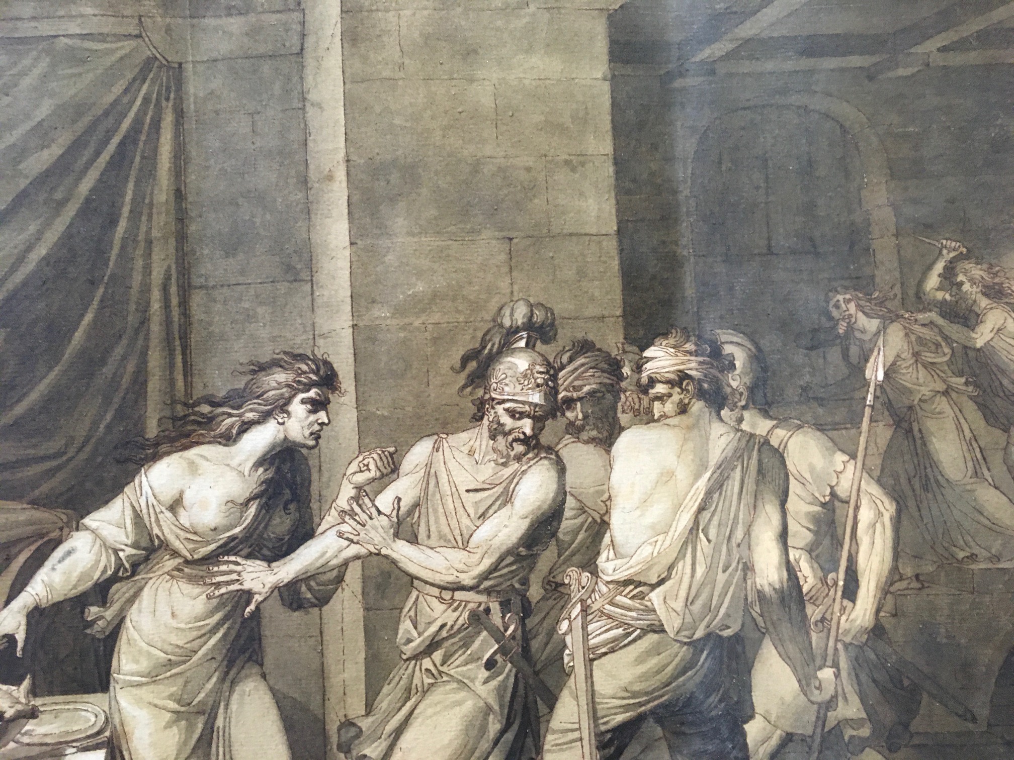 ATTRIBUTED TO JACQUES-LOUIS DAVID, PARIS, 1748 - 1825, BRUXELLES, LARGE ...