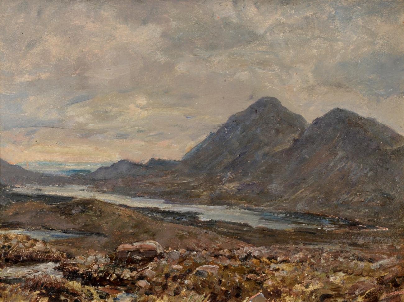 Herbert Royle (1870-1958) Scottish landscape Oil on board, 27.5cm by ...