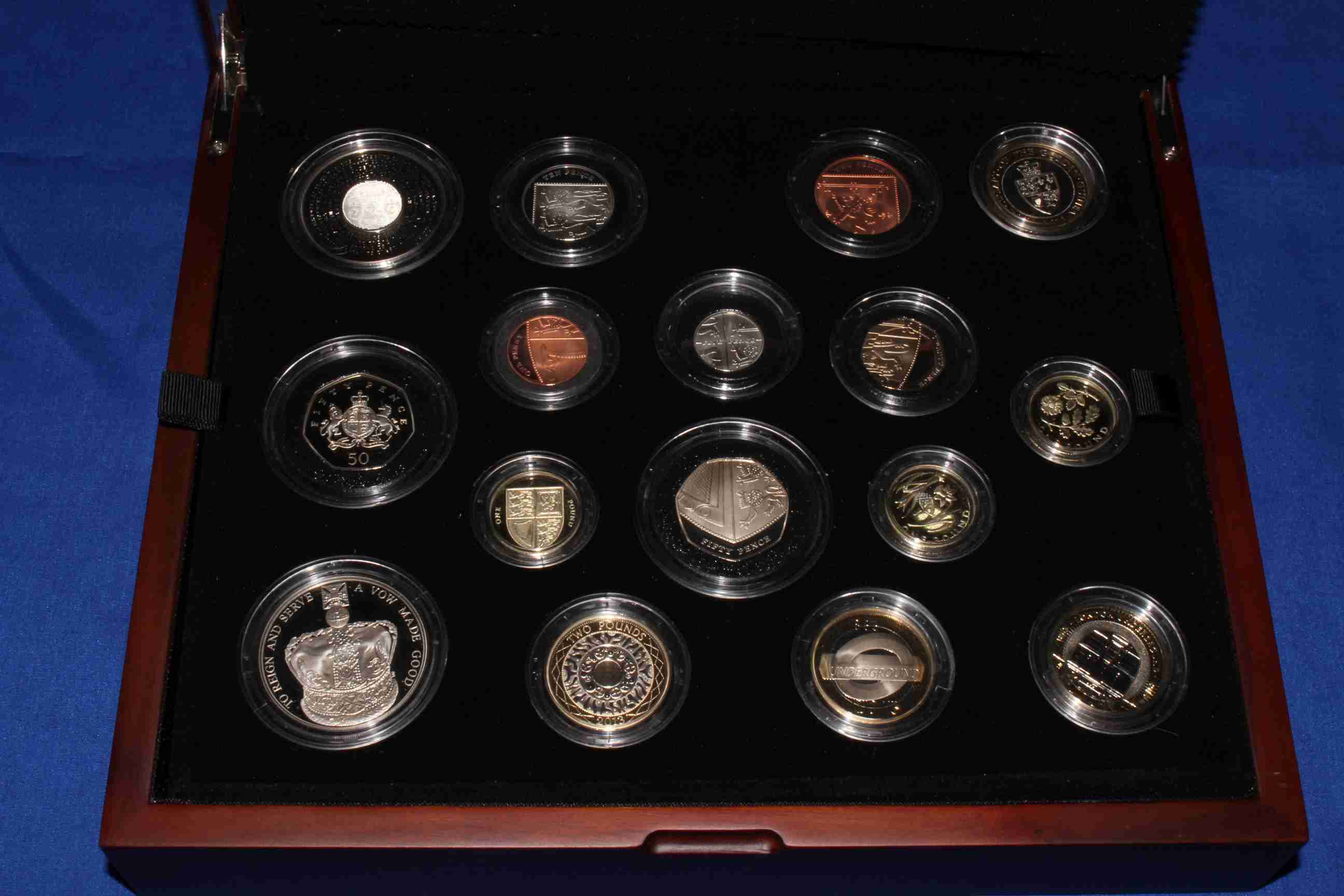 Royal Mint 2013 United Kingdom Premium Proof coin set with COA and cased.