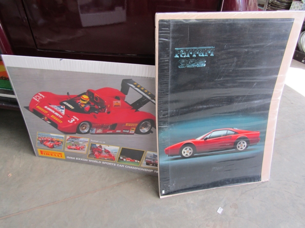 A pack of Ferrari 328 posters and a pack of IMSA Ferrari posters. 68cm ...