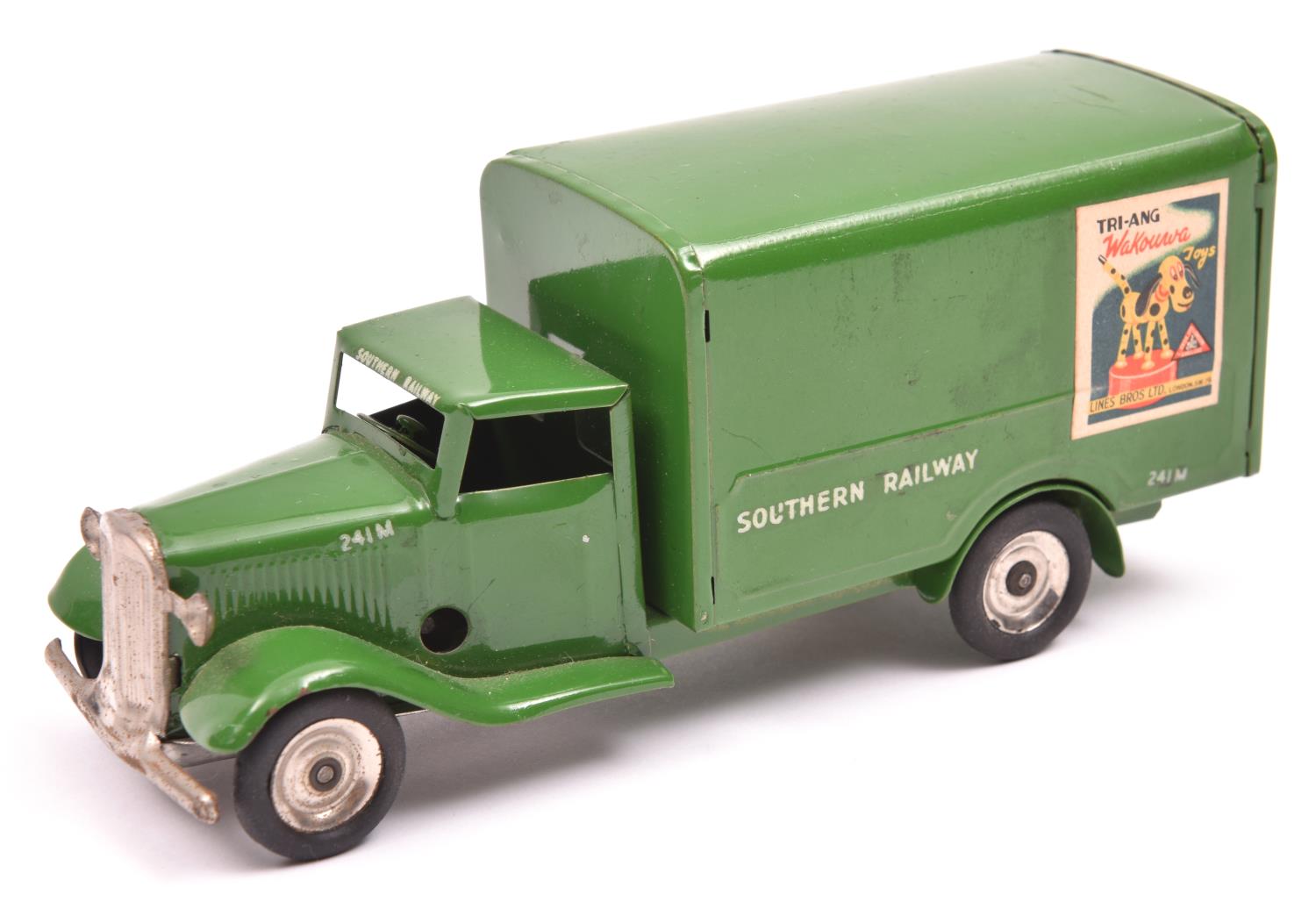 Tri-ang Minic tinplate clockwork normal control Delivery Van No.79M ...