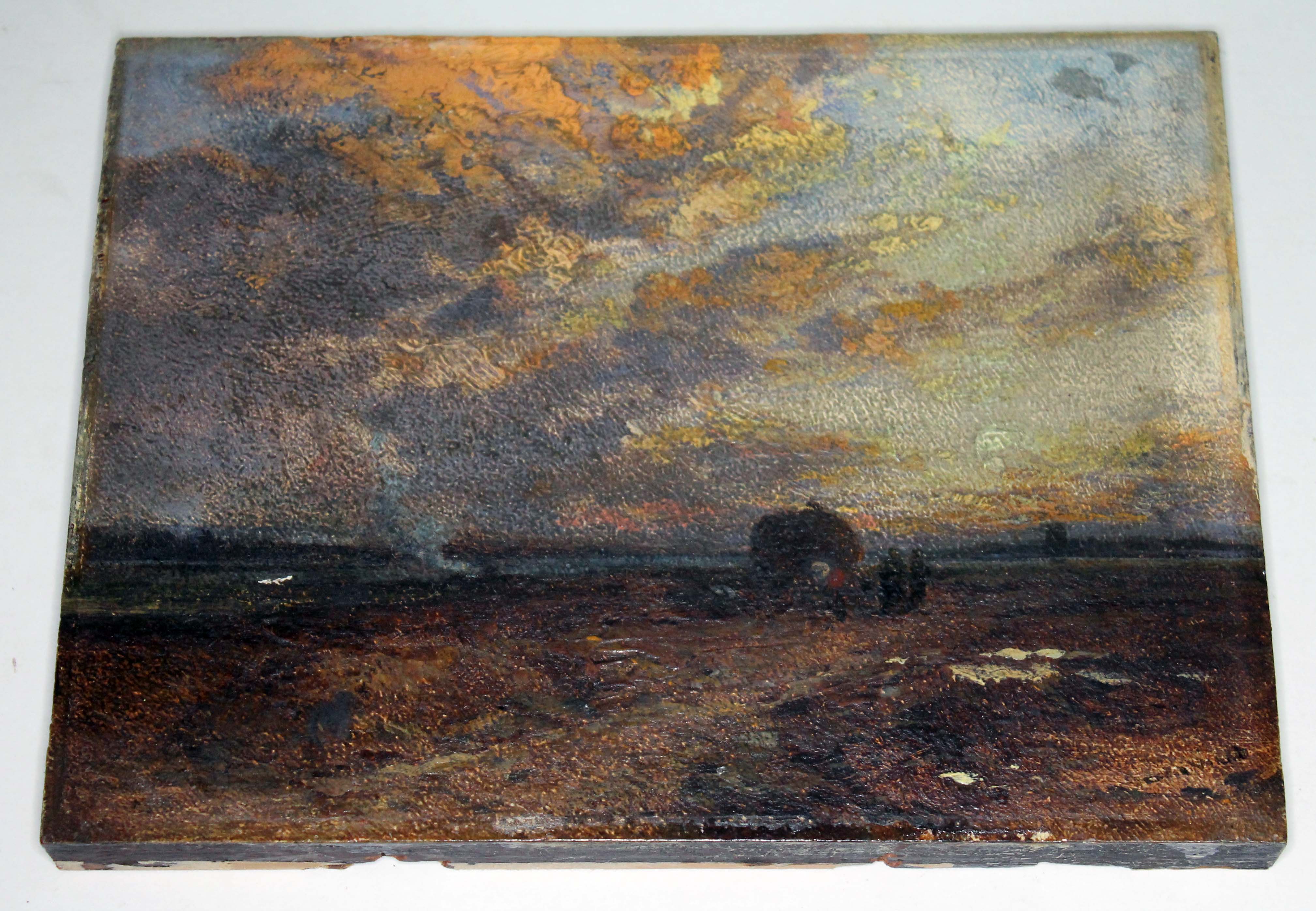 James Webb (British, 1825-1895), "Little Hampton", oil on mahogany ...