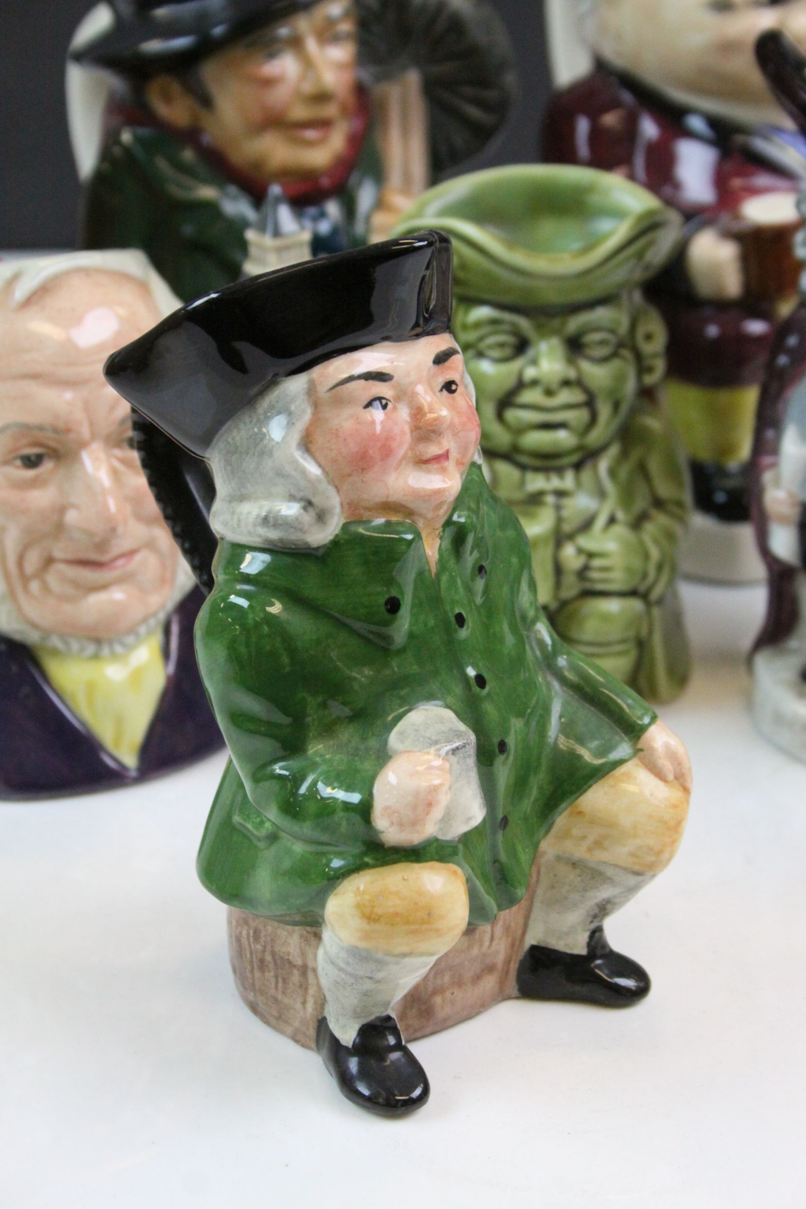 Collection of Toby jugs including Doulton etc