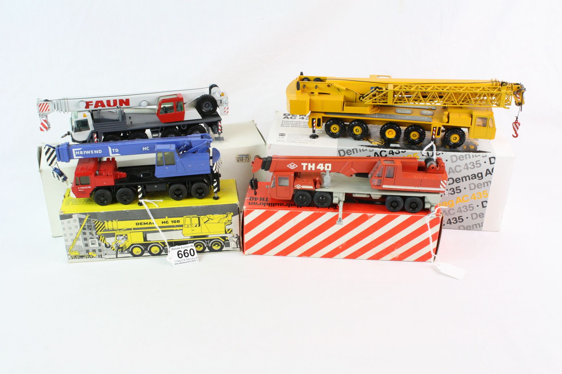 Four boxed 1:50 diecast construction models to include Conrad x 2 (2081 ...
