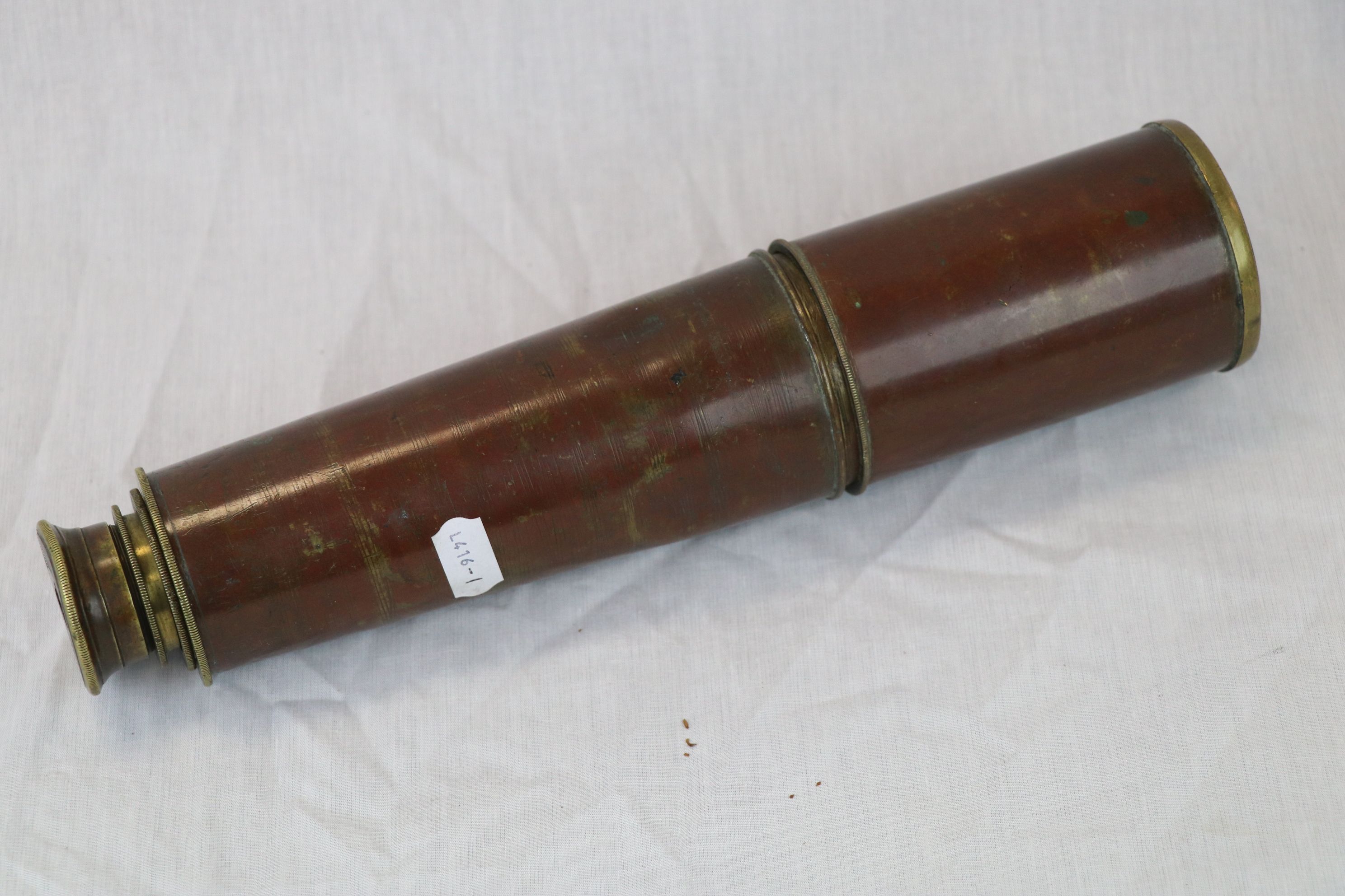 A Vintage Brass World War One / WW1 Three Drawer Telescope By R & J ...