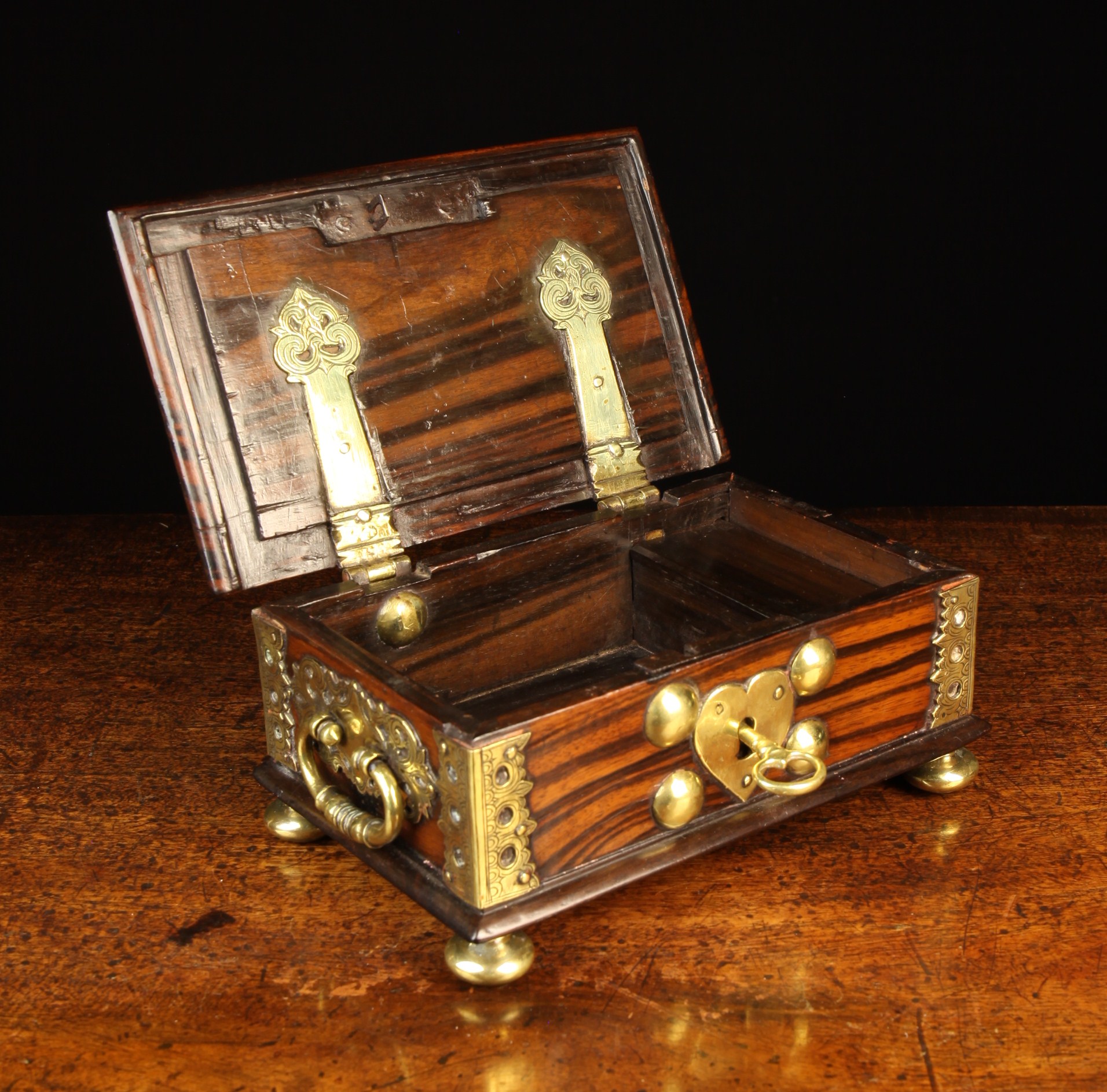 A Late 17th Century Dutch Colonial (Batavia) Casket of Coromandel with ...