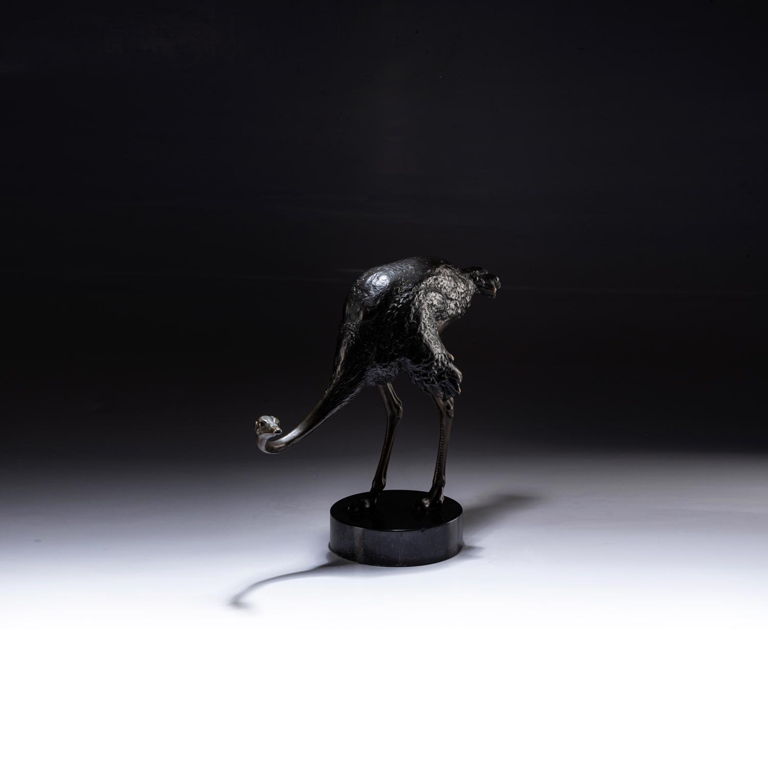 AUGUST GAUL (1869 – 1921): A BRONZE SCULPTURE OF AN OSTRICH Modelled ...