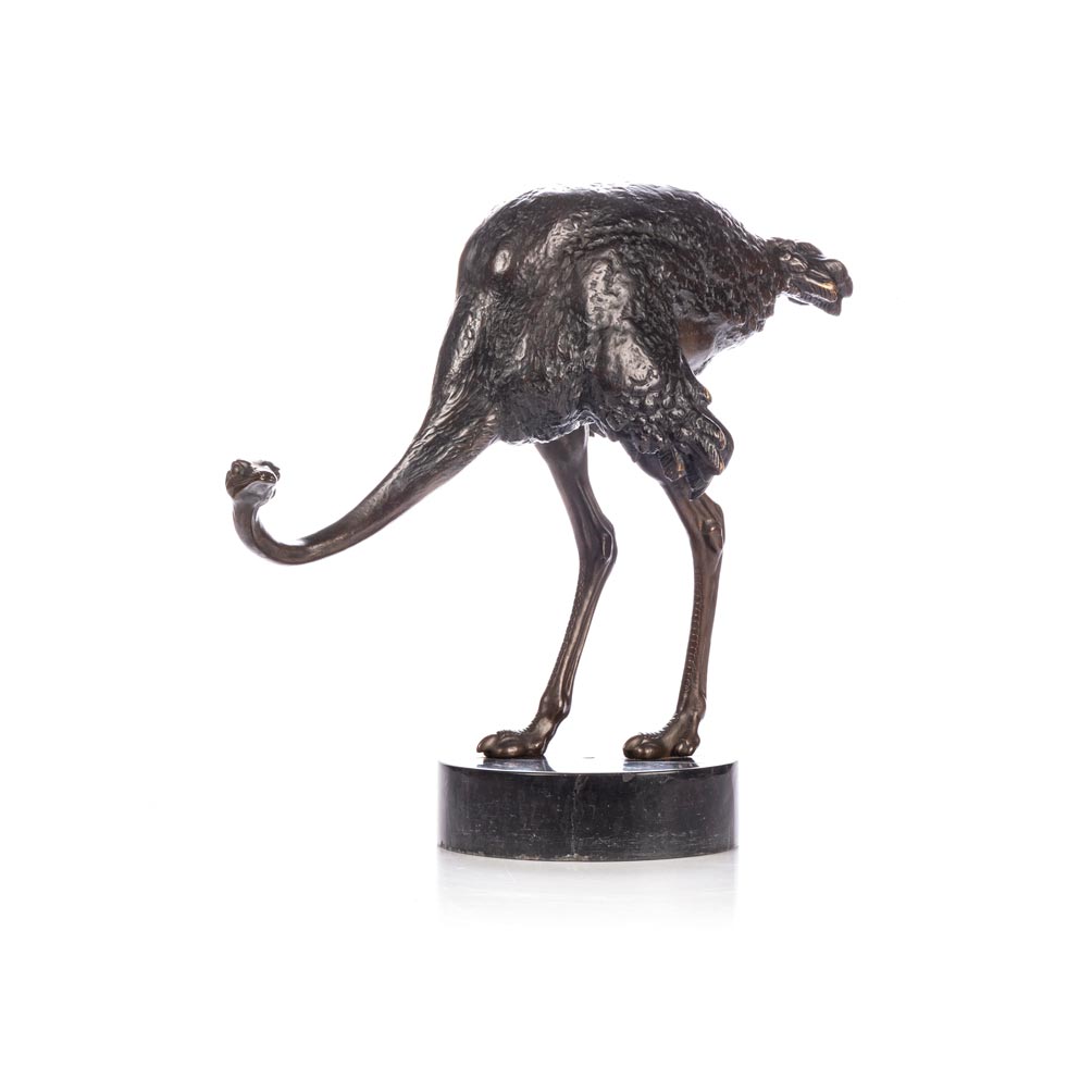 AUGUST GAUL (1869 – 1921): A BRONZE SCULPTURE OF AN OSTRICH Modelled ...