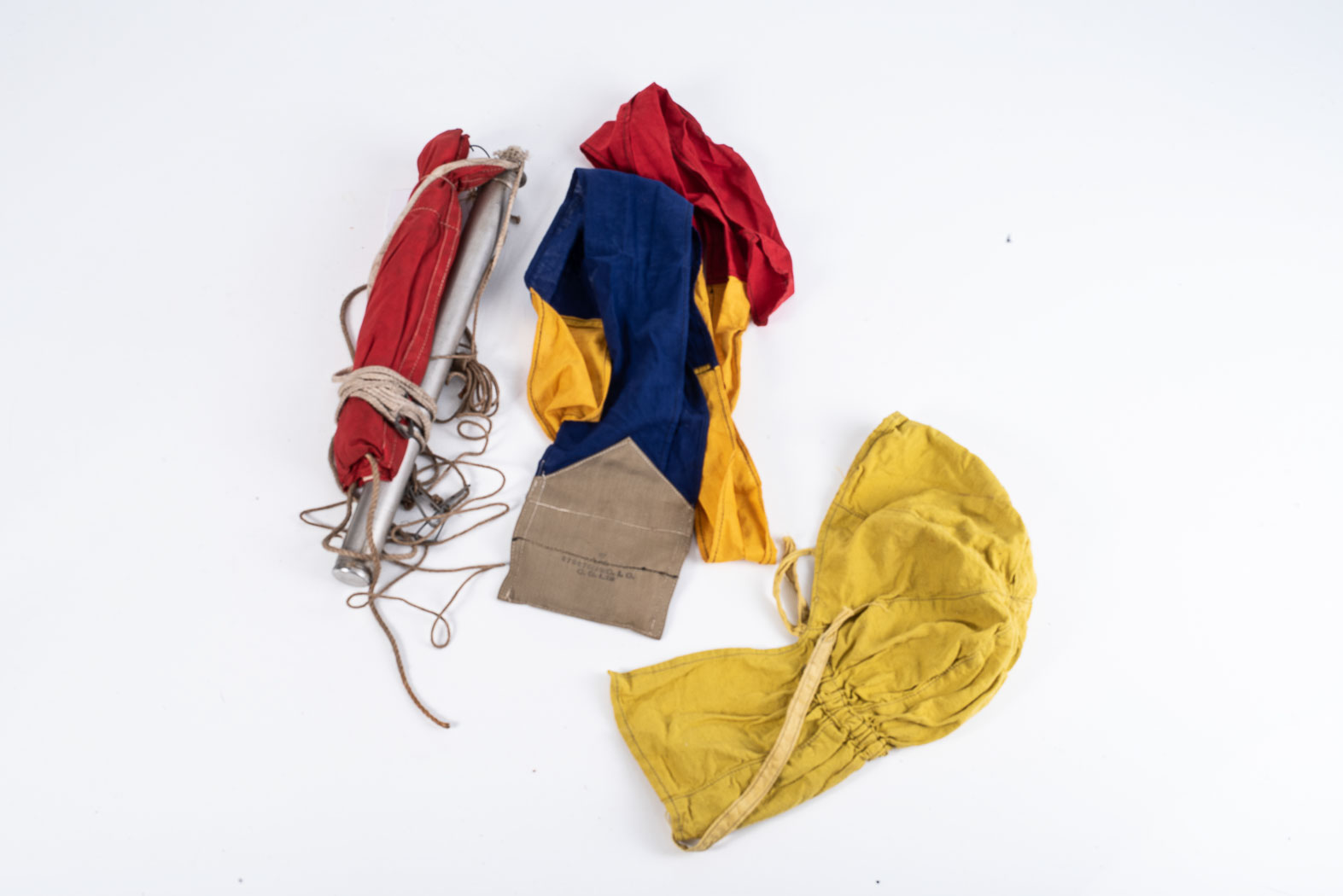 WWII RAF SURVIVAL GEAR FOR DINGHY & MESSAGE STREAMER, three in the lot ...