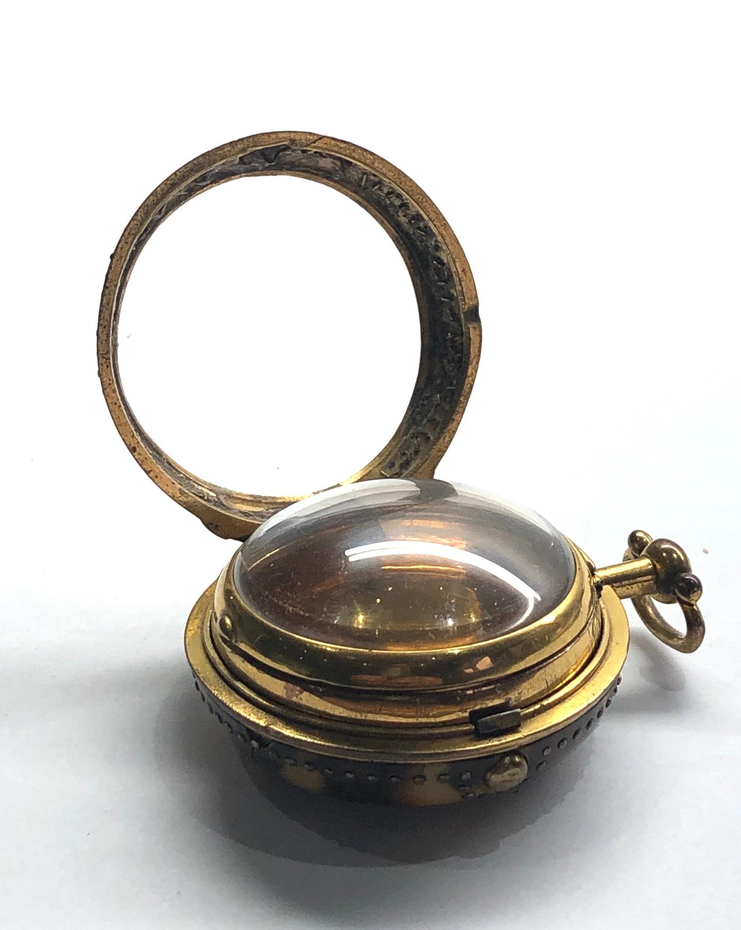 Fine 18th century tortoiseshell and gilt metal verge Pair case pocket ...