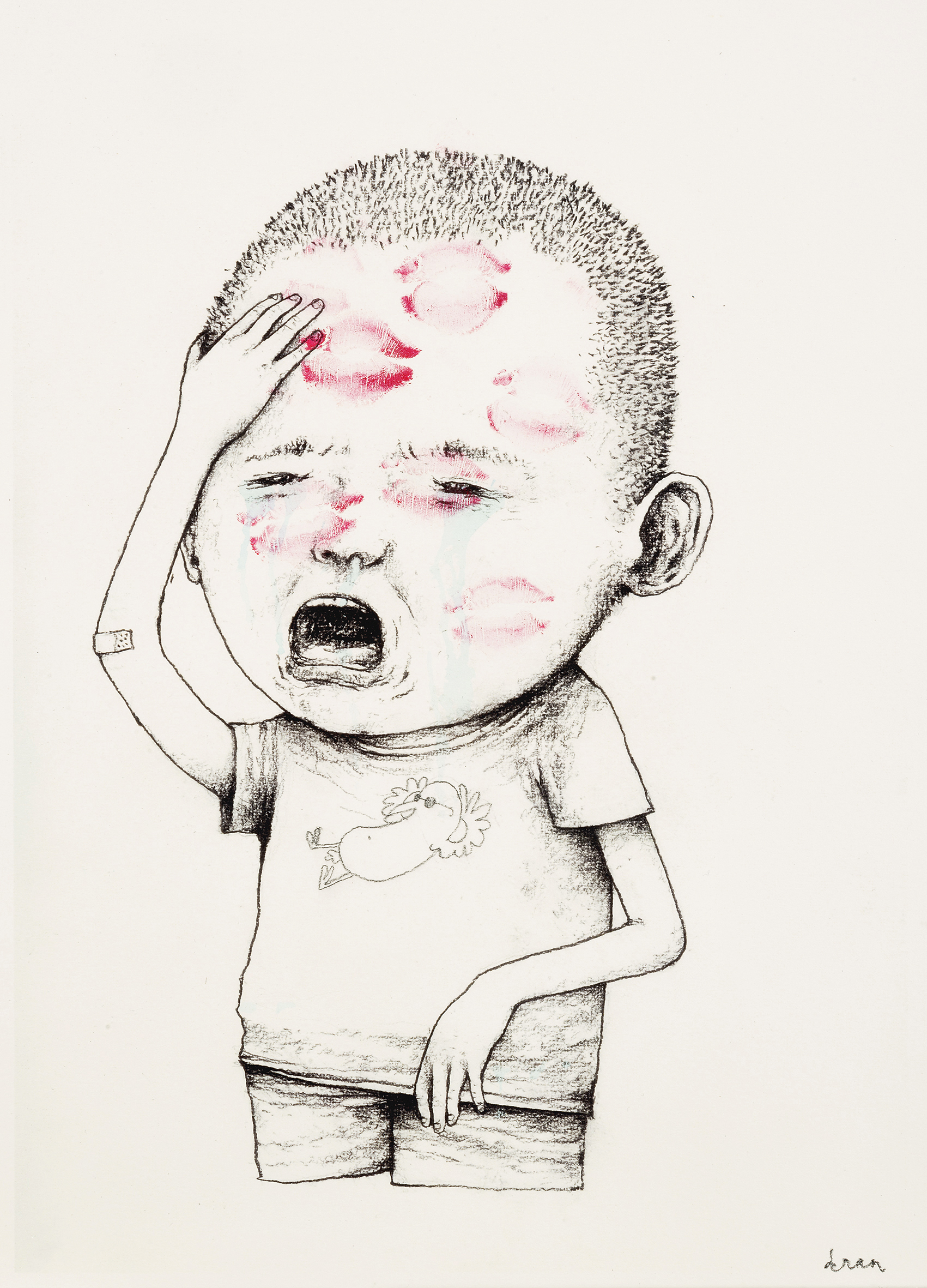 Dran (French 1979-), 'Diese', hand embellished screen print on wove ...