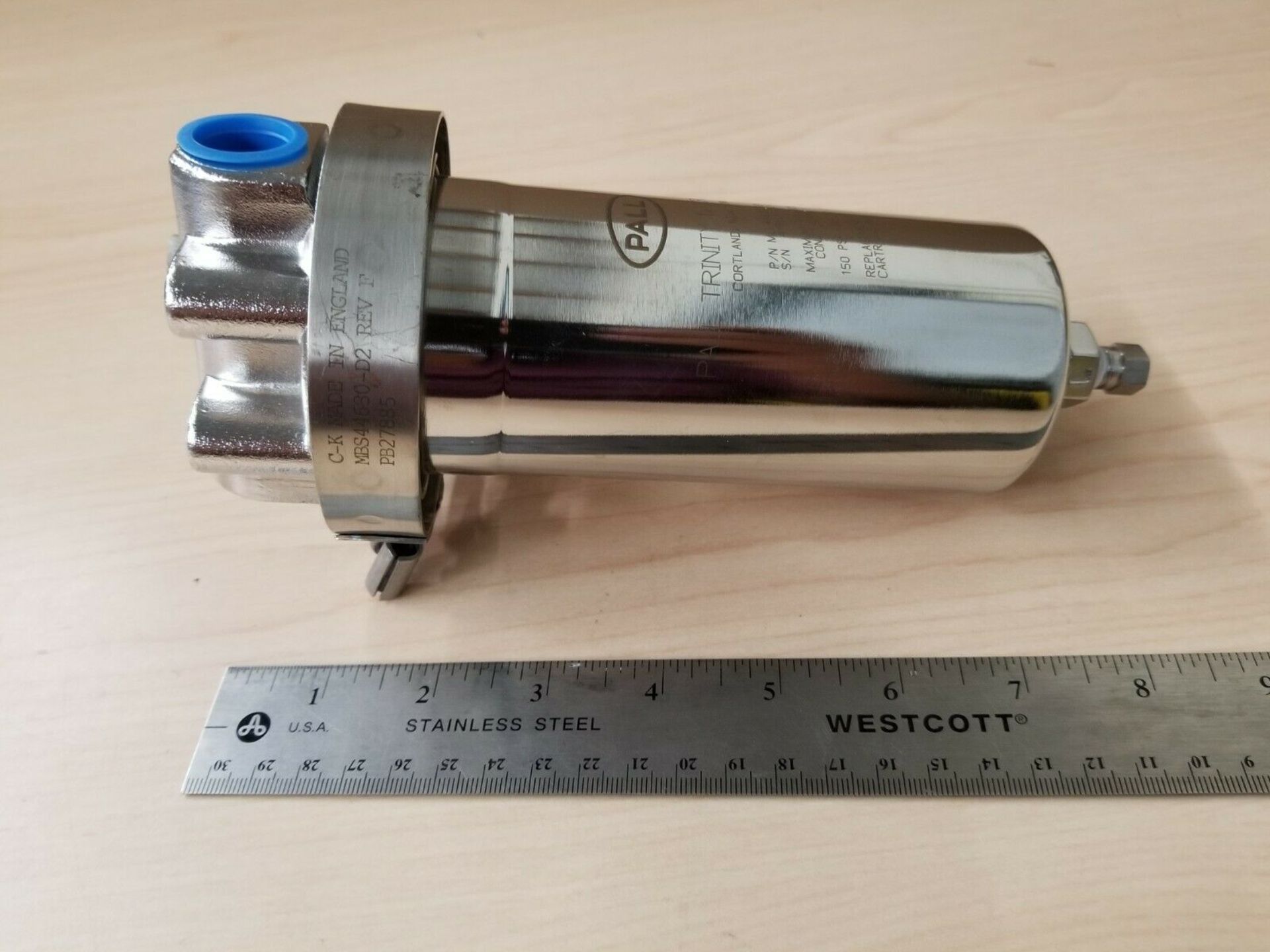 UNUSED PALL SS SANITARY FILTER HOUSING 150PSI MLL4463G8EH1322-1-300