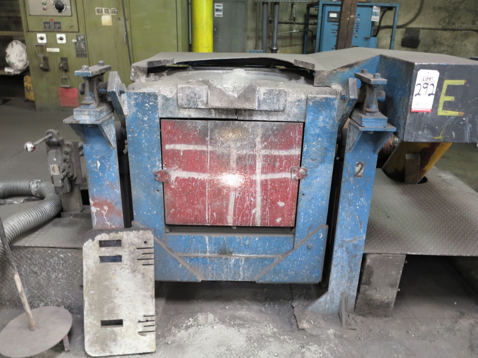 { Group of lots: 290, 291, 292 } MELTING FURNACE, W/ STAND AND CABLES ...