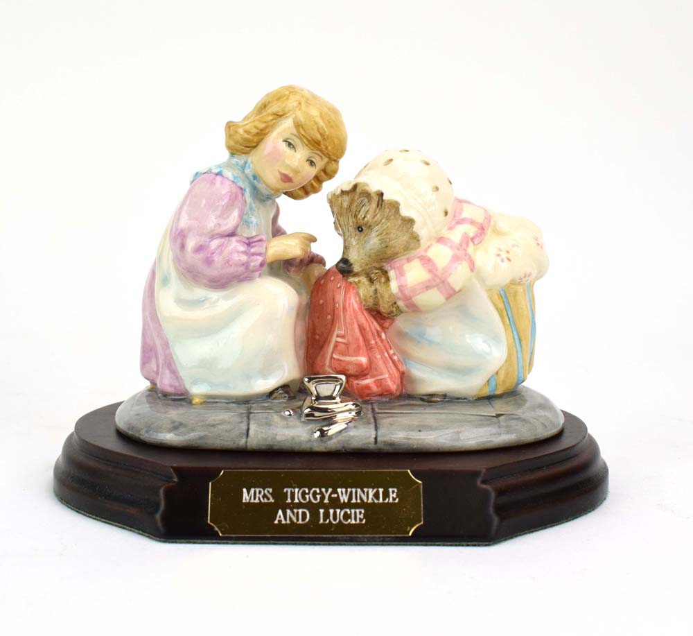 A Beswick limited edition Beatrix Potter figure Mrs Tiggy-Winkle and ...