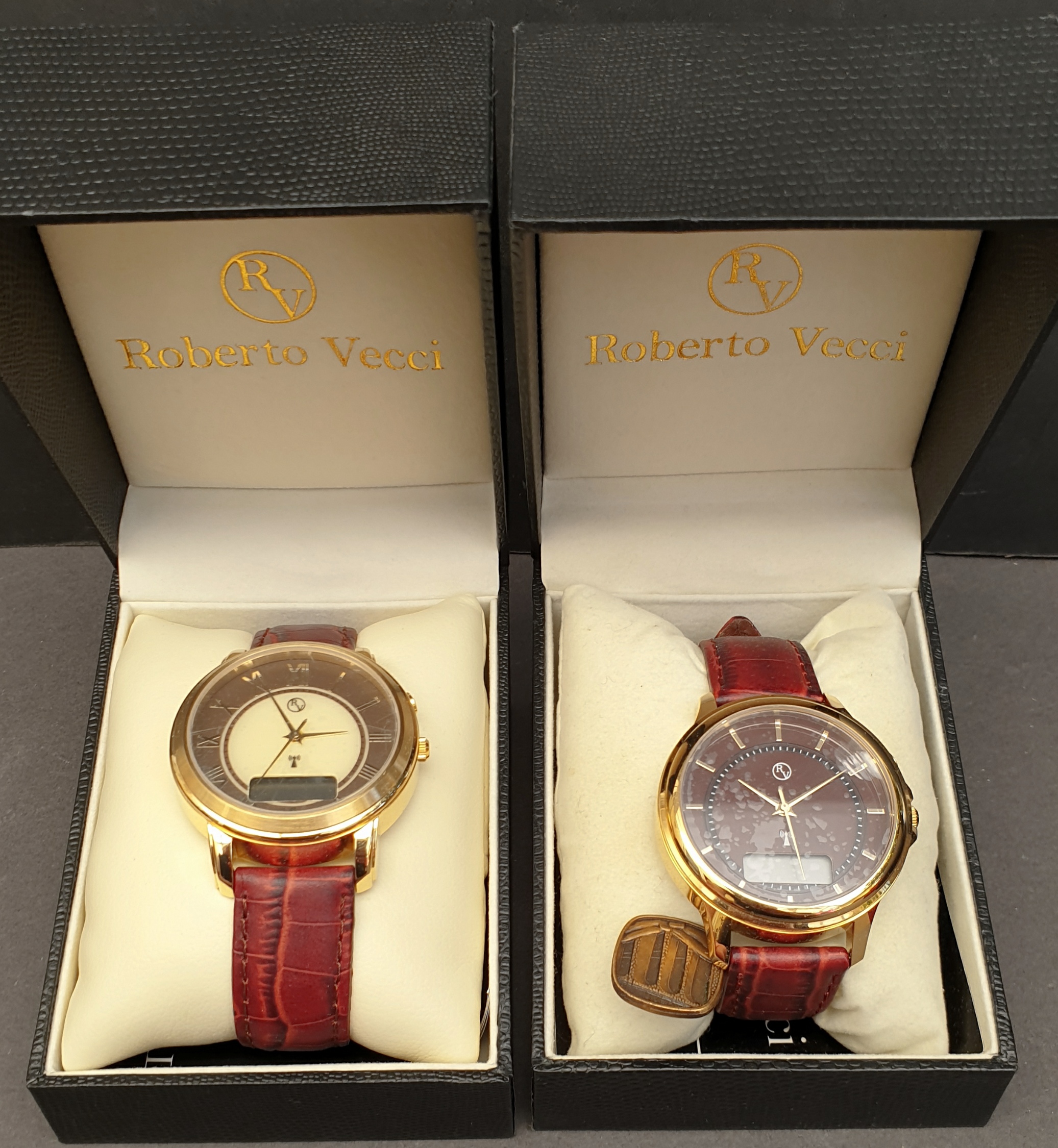 Collectable 2 Wrist Watches Roberto Vecci Boxed .Part of a recent ...