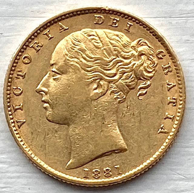 HIGH GRADE 1881 'S' SHIELD BACK FULL GOLD SOVEREIGN A PLEASING EARLY ...