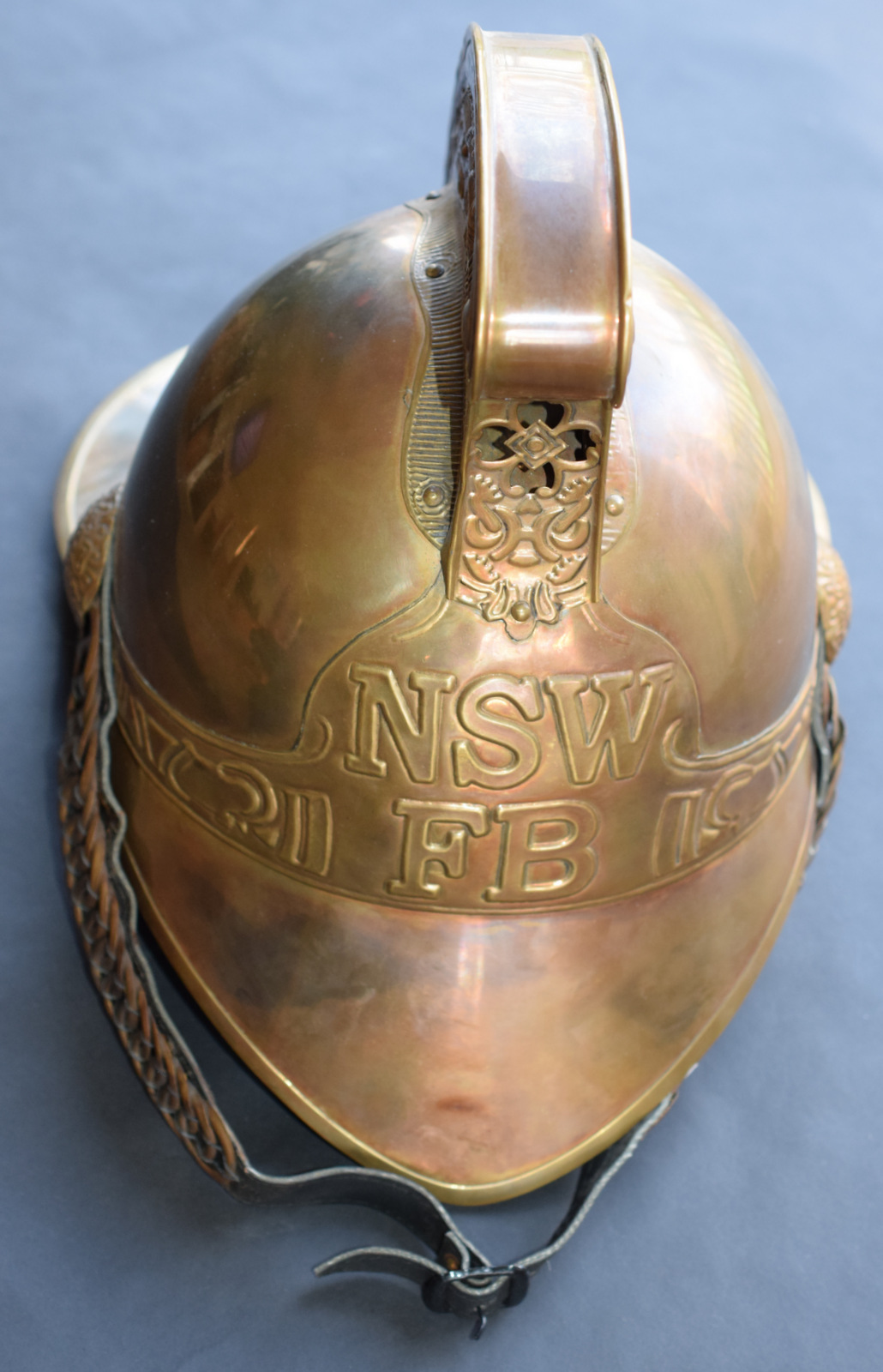 NSW Brass Fireman's Helmet NSW Brass Fireman's Helmet ---- Condition ...