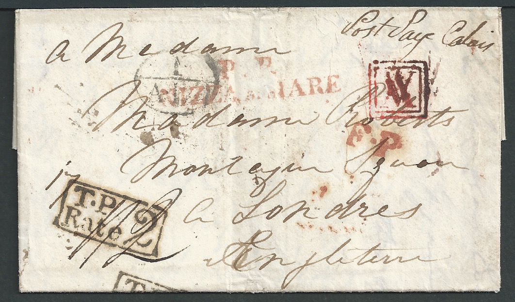 G.B. - London 1830 Entire letter written from Calais to London Entire ...