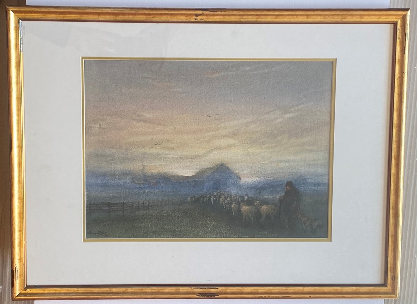 Original Signed Watercolour. William Miller - A Glimpse Of Home Dated ...