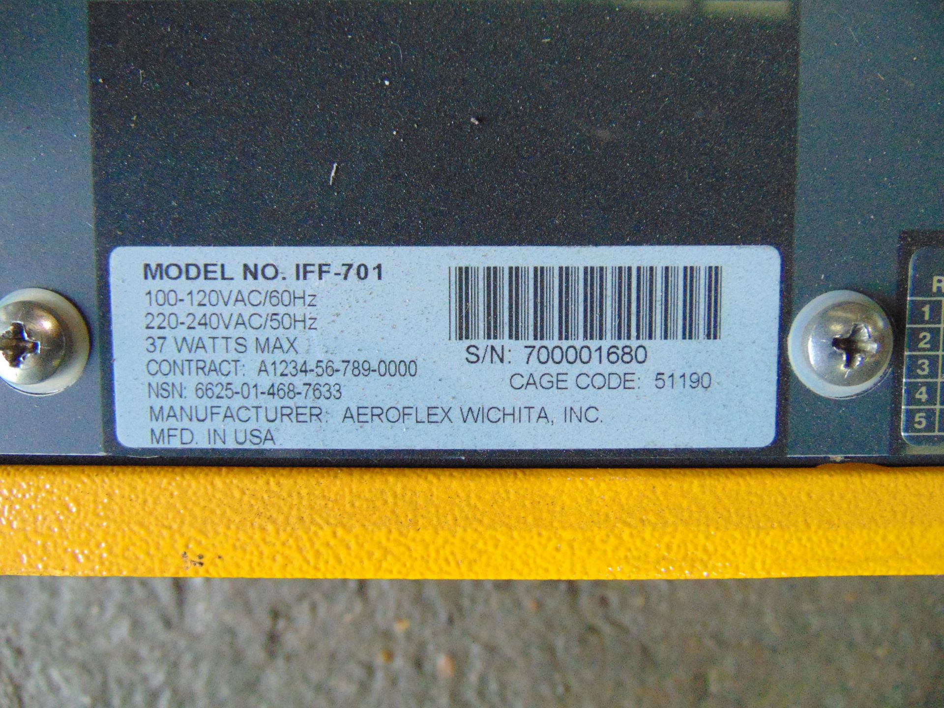 You are bidding on a IFR Aeroflex IFF-701 Aircraft Transponder Test Set ...