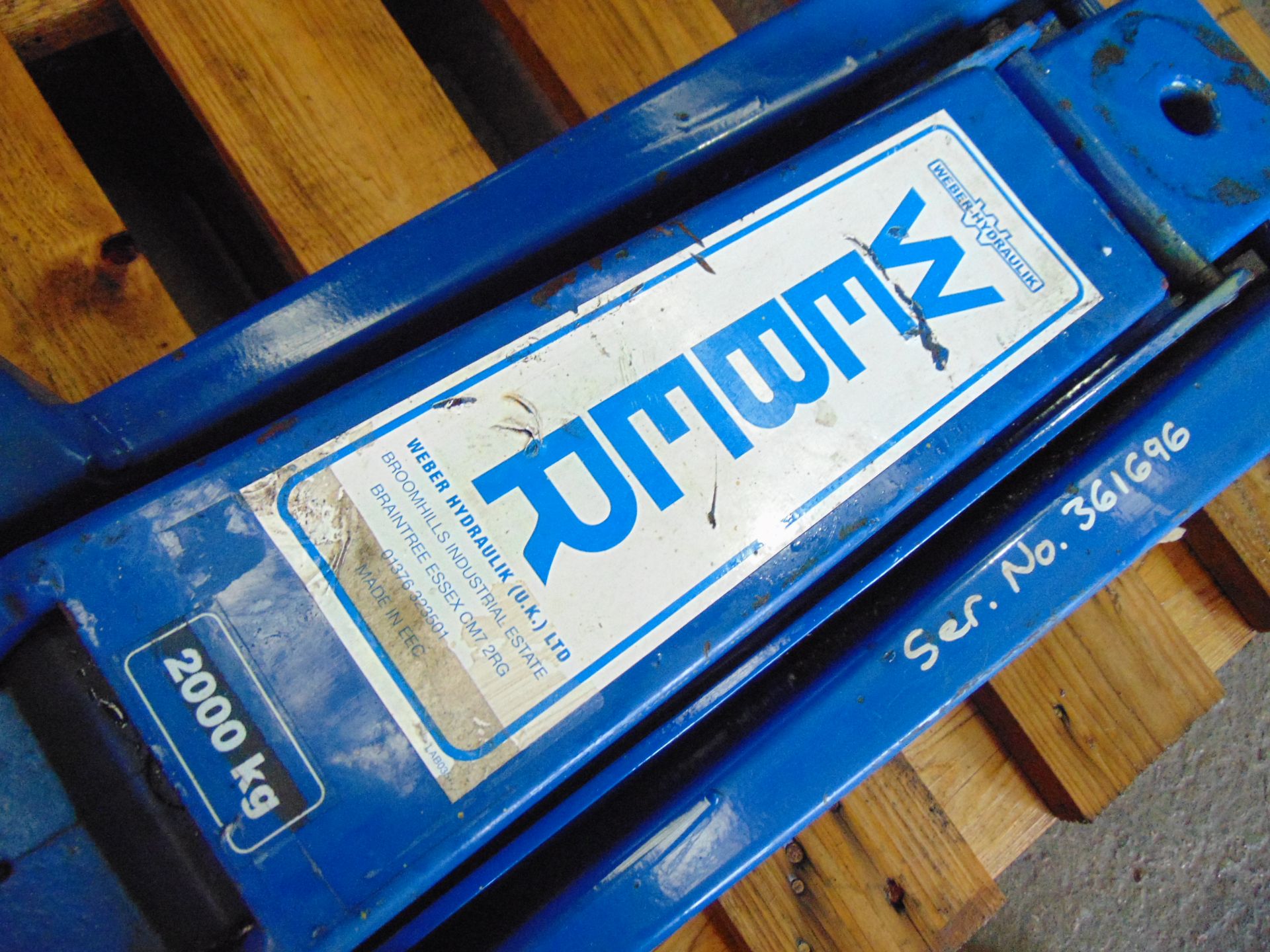 You are bidding on a Weber Hydraulic WDK20 2Ton Workshop Trolley Jack ...