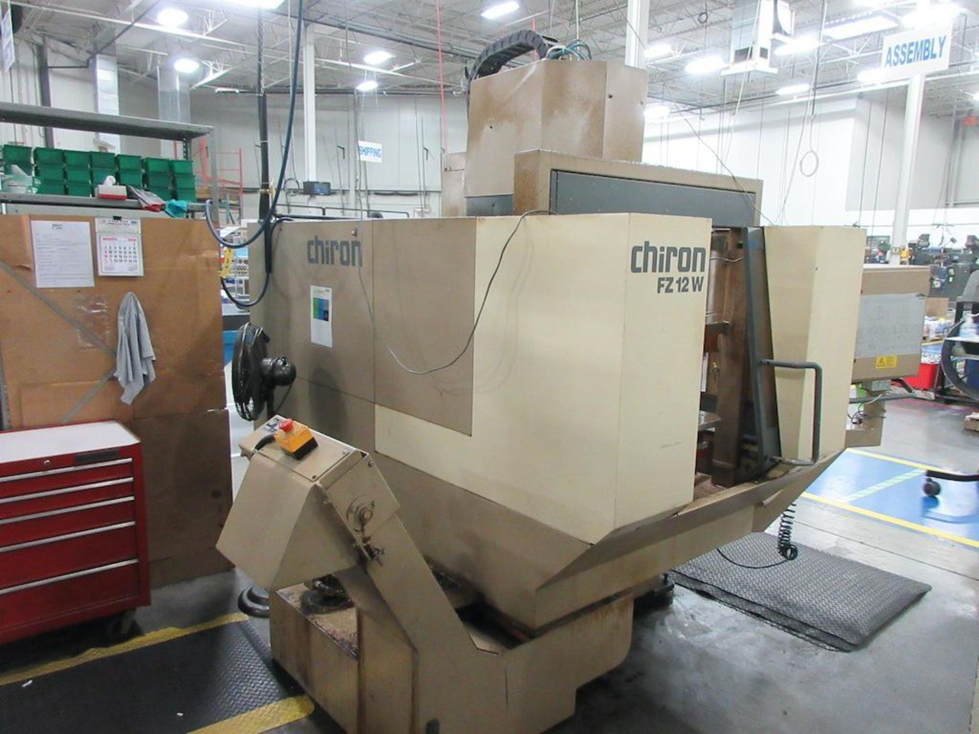 CHIRON CNC mill, model FZ-12W, Fanuc OM control, travels: X 19.69, Y 11 ...