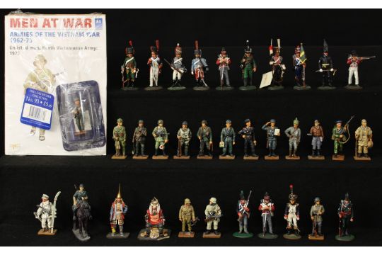 A collection of Del Prado lead soldiers, mostly on foot, various types ...
