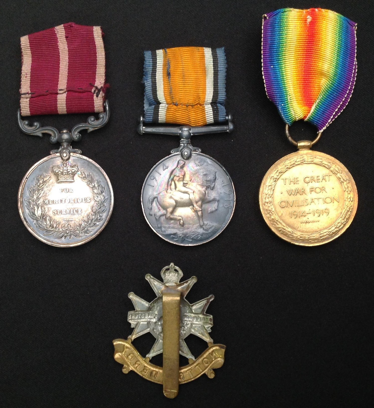 WW1 British Medal Group to 14812 Sjt ACSMjr S Hodkinson, 4/Notts ...