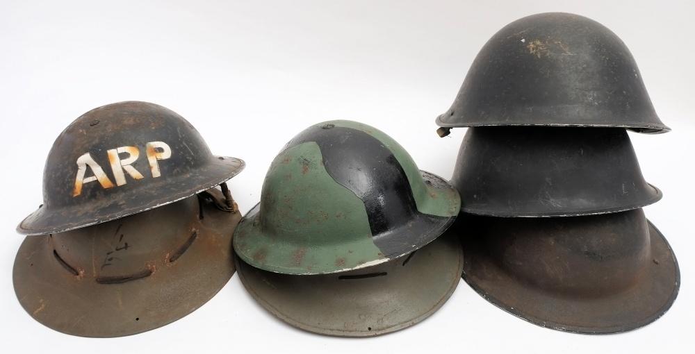 Two WWII period Zuckerman CPH (Civilian Protection Helmet) steel ...