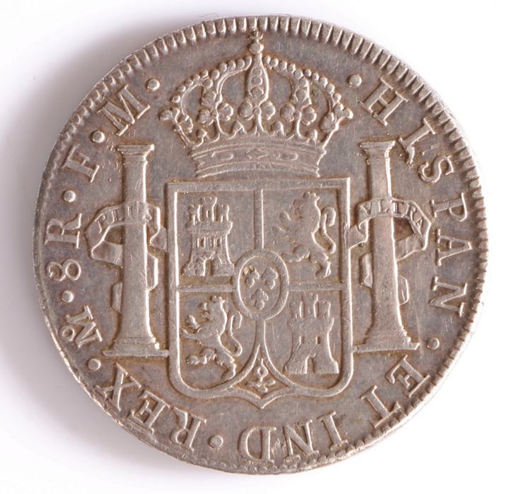 Mexico, Carolus III, 1776, 8 Reales, WR etched to the obverse