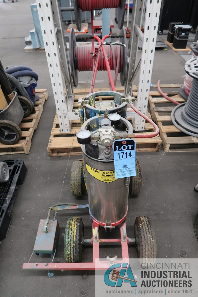 TRUSCO TRUELINE STRIPPING MACHINE, (2) 5 GALLON TANKS
