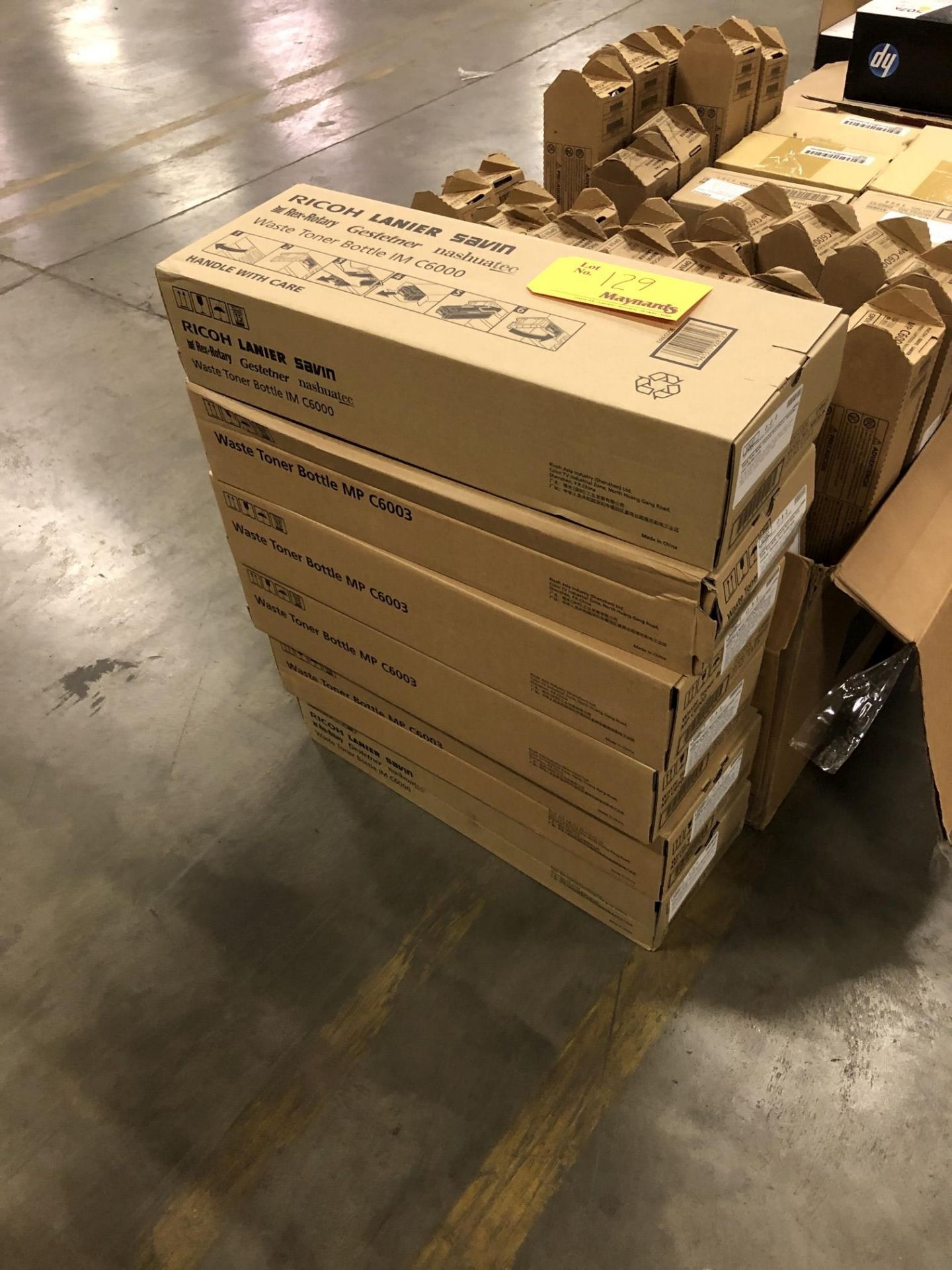 Lot of Ricoh MP C6003 Print Cartridges, (8) Waste Toner Bottles IM ...