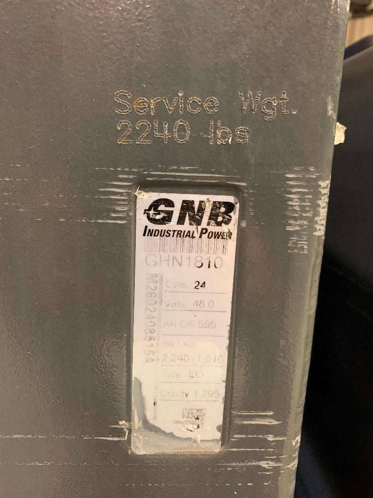 (4) GNB 48-VOLT INDUSTRIAL FORKLIFT BATTERIES, WEIGHT FOR EACH BATTERY ...