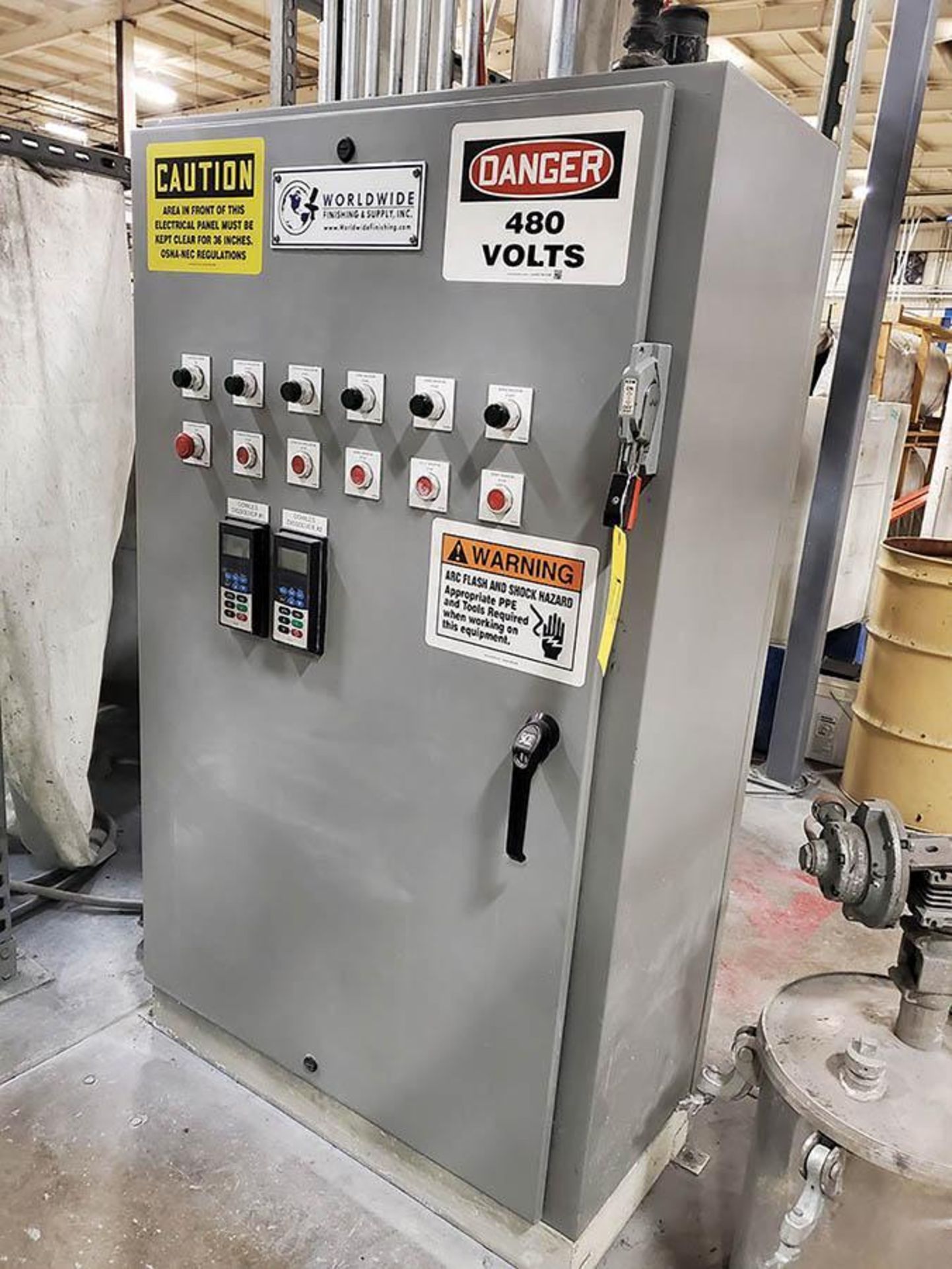 ELECTRIC CONTROL PANEL, SHUT OFF SWITCHES AND CONDUIT WIRE (STOP AT ...