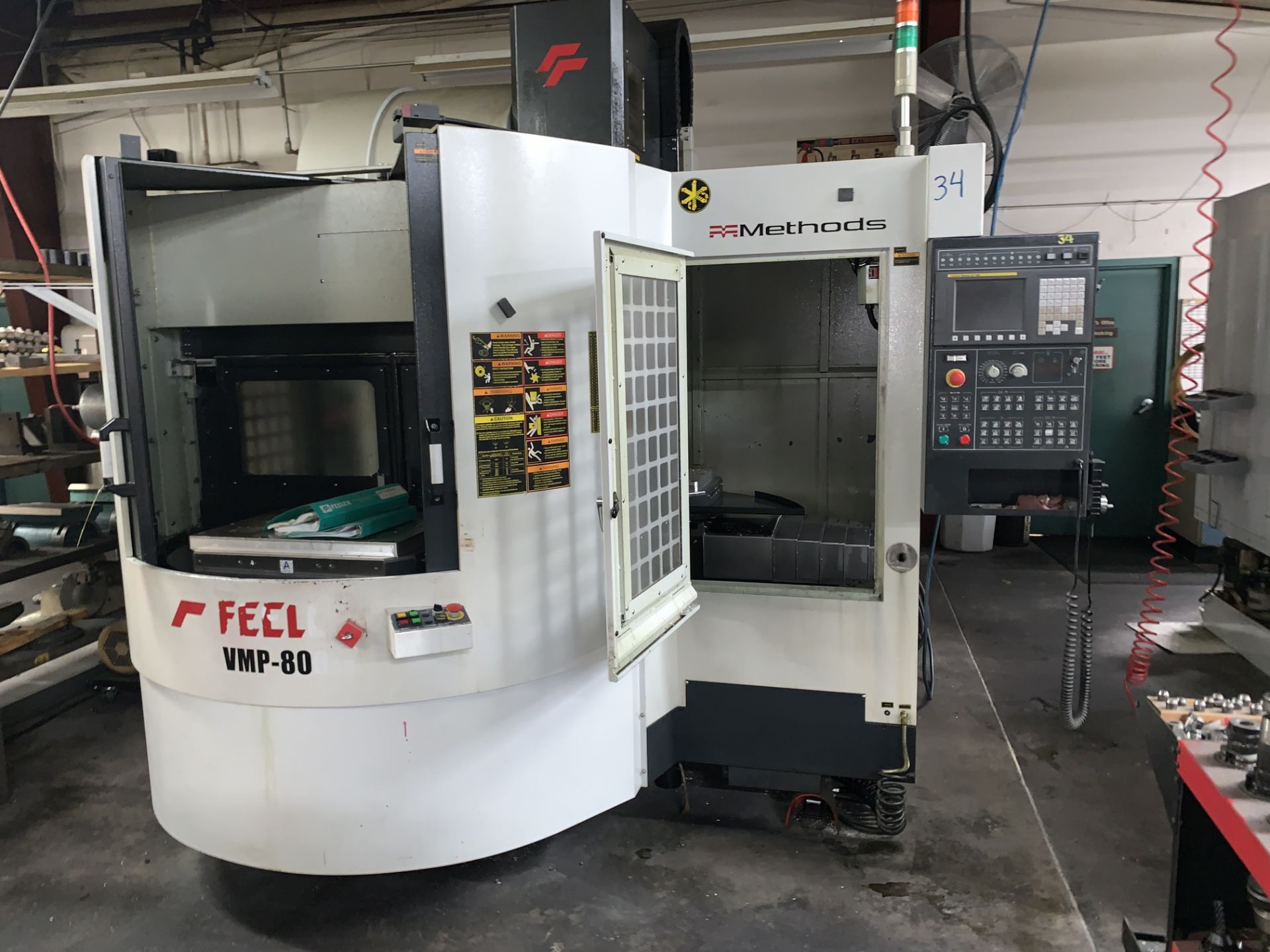 2012 FEELER VMP-800 APC CNC VERTICAL MILL, 4-AXIS, TWIN PALLET CHANGER ...