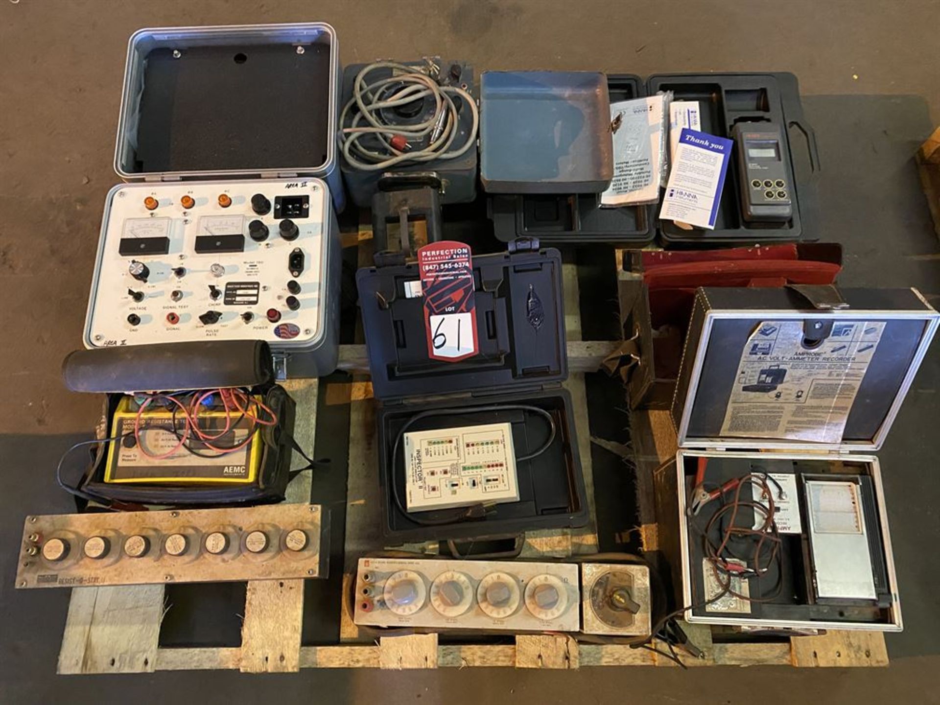 Pallet of Assorted Test Equipment, Ground Resistant Tester, Ground ...