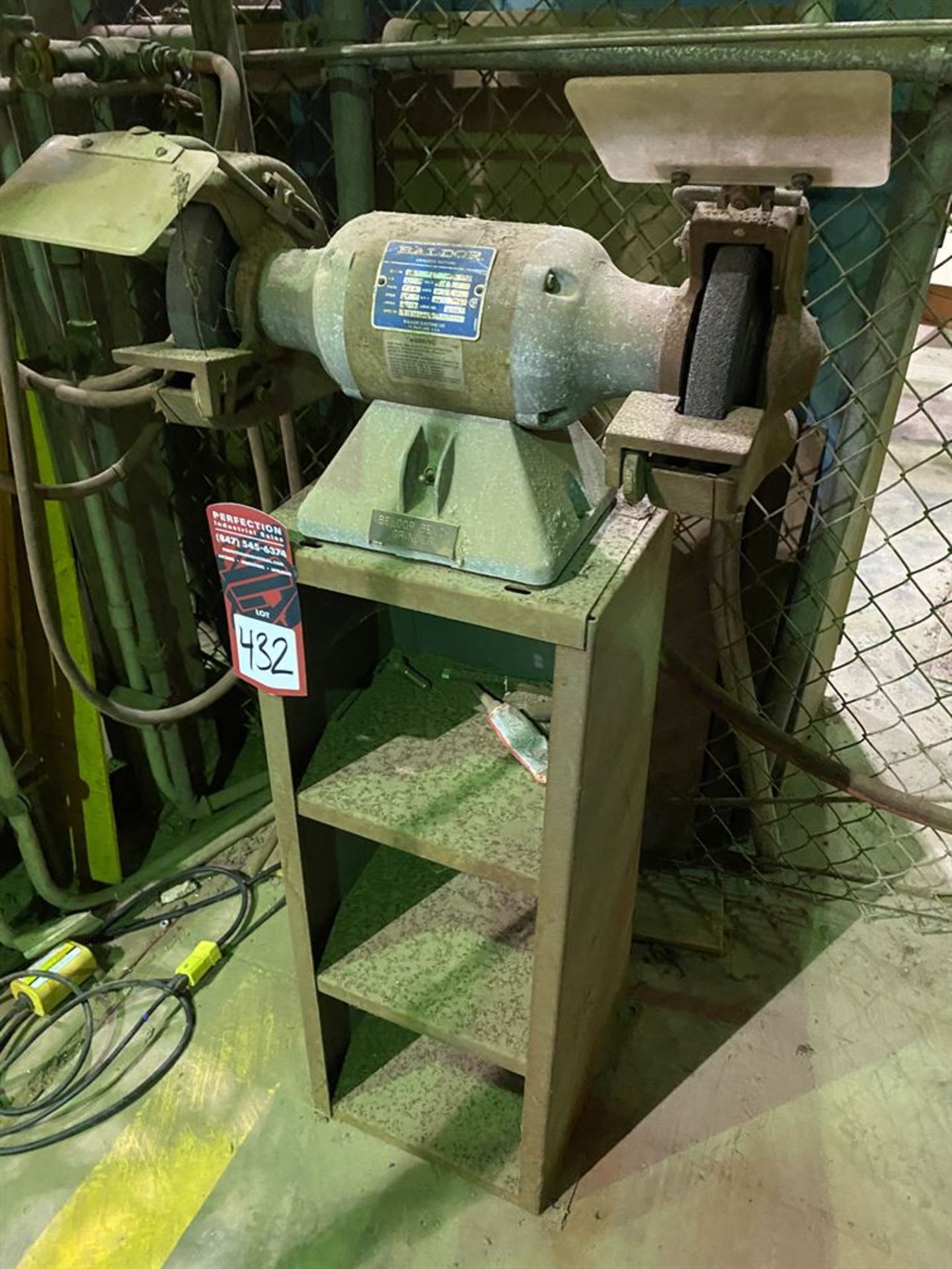 BALDOR 7307 Dual End Bench Grinder, 1/2 HP, 1 PH (Location: Machine Shop)