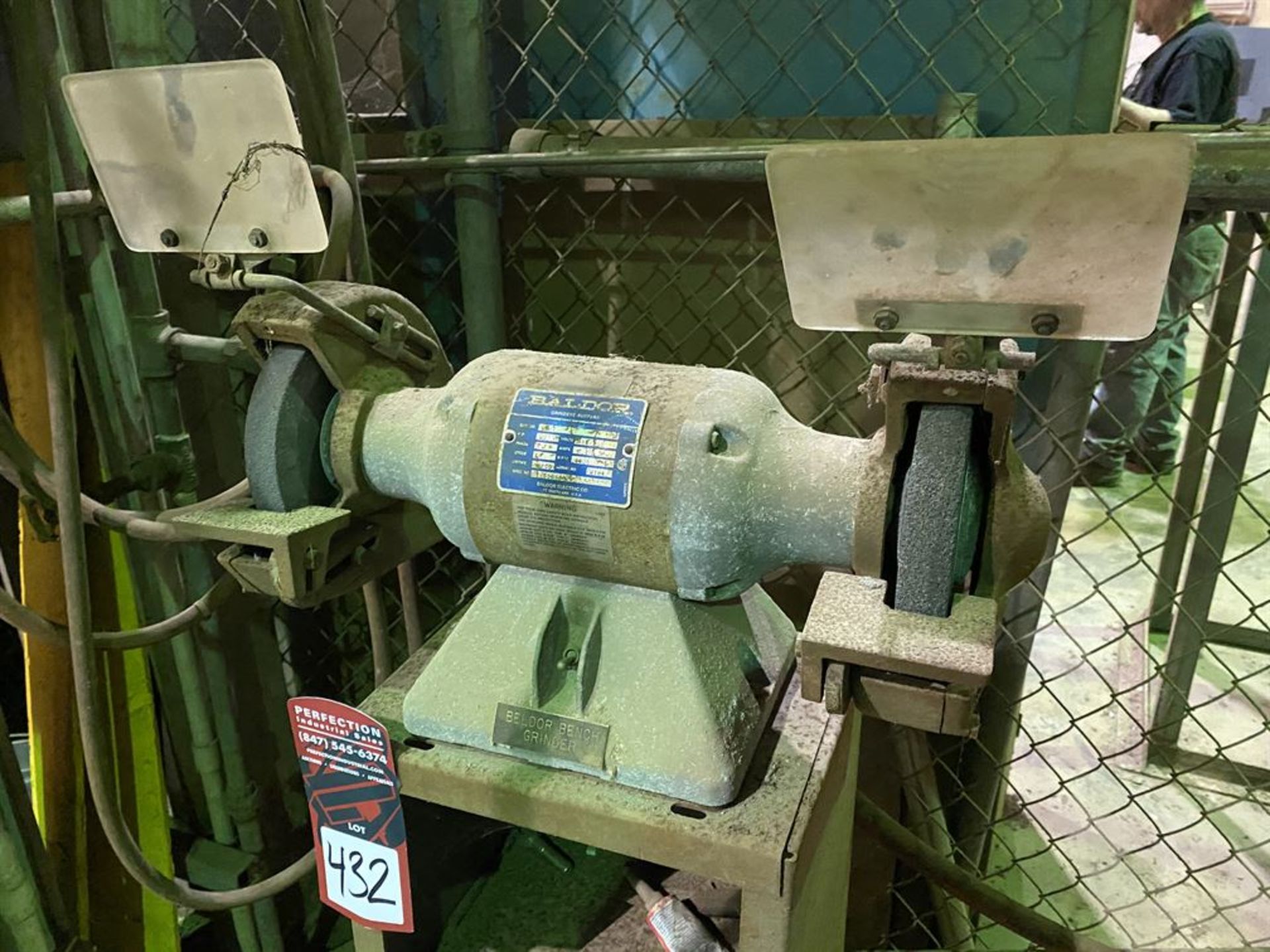 BALDOR 7307 Dual End Bench Grinder, 1/2 HP, 1 PH (Location: Machine Shop)