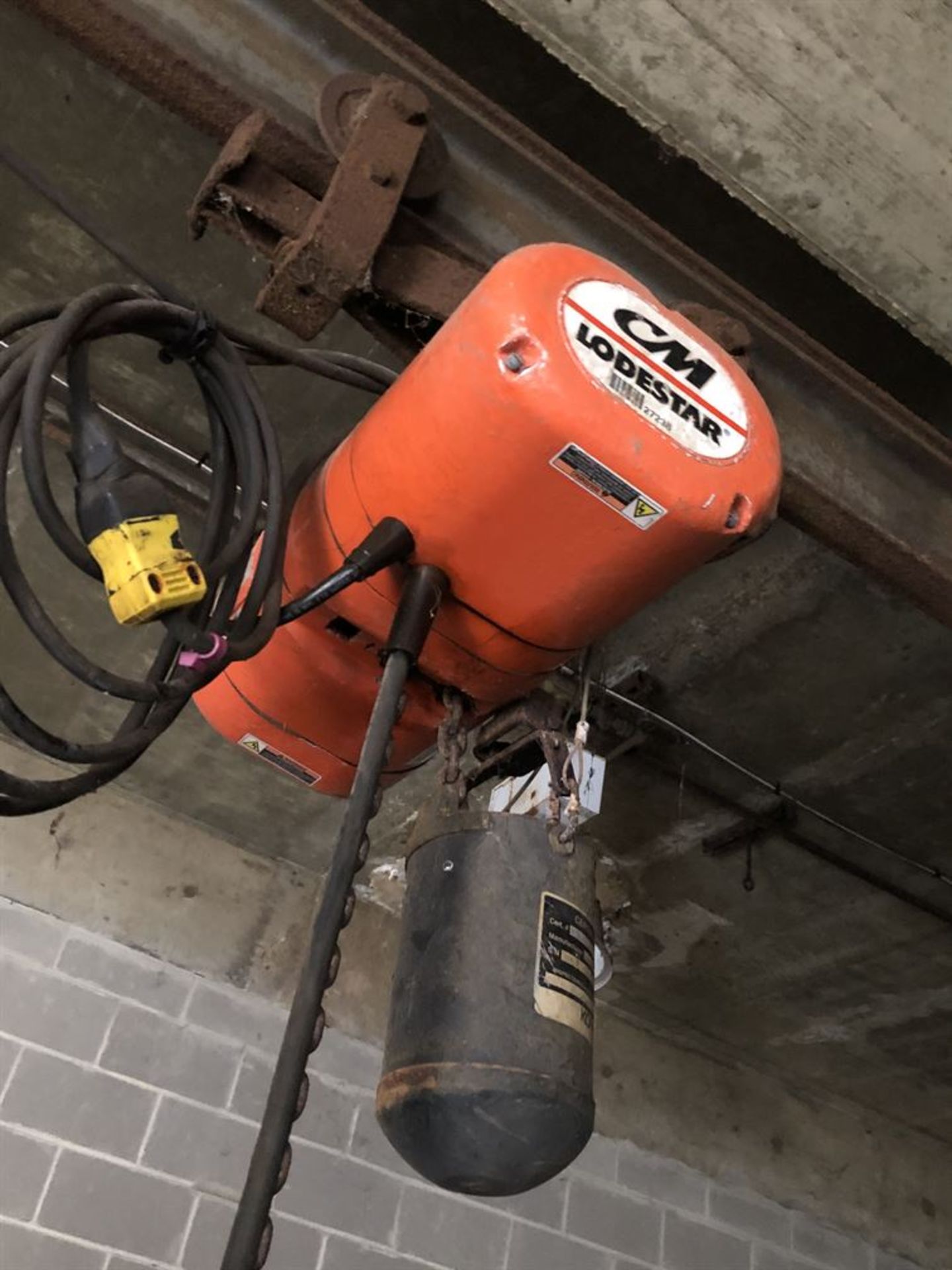 CM LODESTAR 1/2-Ton Electric Chain Hoist, w/ Pendant Control (Location ...