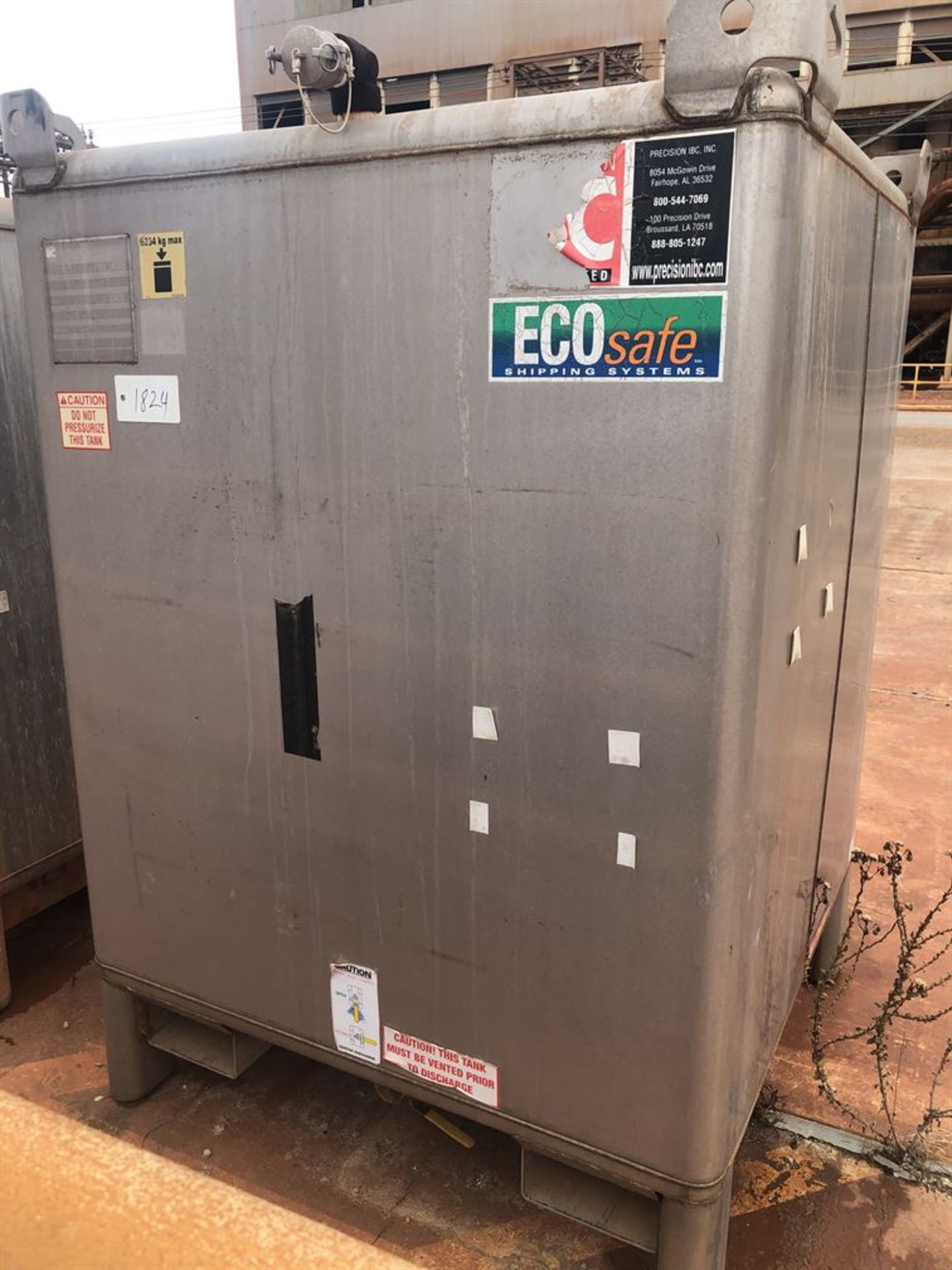 IBC 31A Stainless Steel 3000L Liquid Storage Tank, s/n 3027888 ...