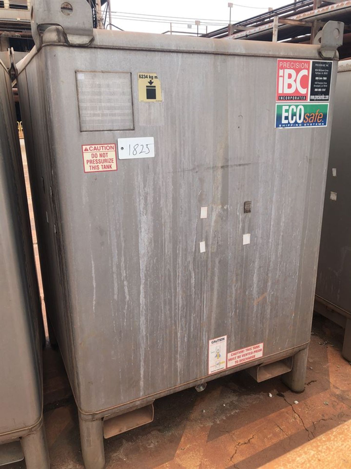 IBC 31A Stainless Steel 3000L Liquid Storage Tank, s/n 3027880 ...