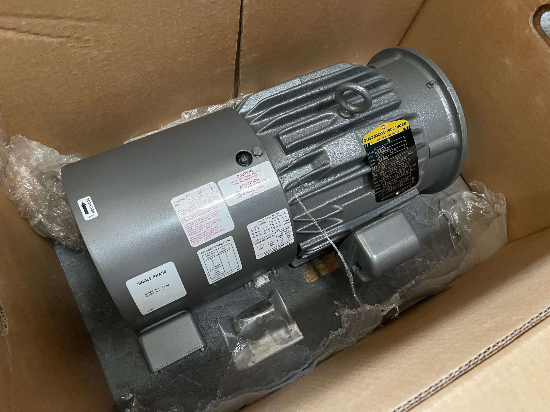 BALDOR 5 HP Vector Drive Motor, 1750-6000 RPM