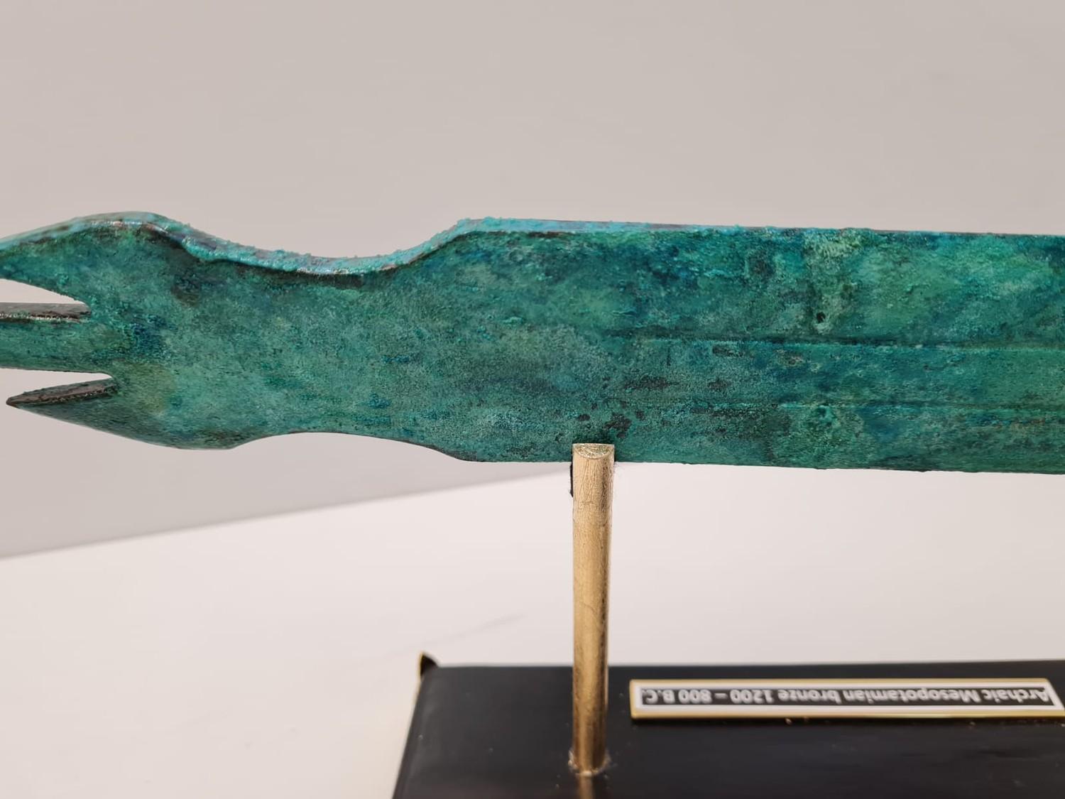 An Archaic Mesopotamian sword blade. Late bronze age (1200-800 B.C ...