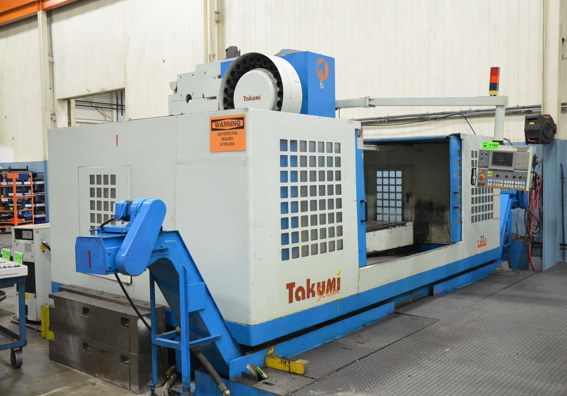 { Group of lots: 1193, 1194 } TAKUMI V22A CNC VERTICAL MACHINING CENTER ...