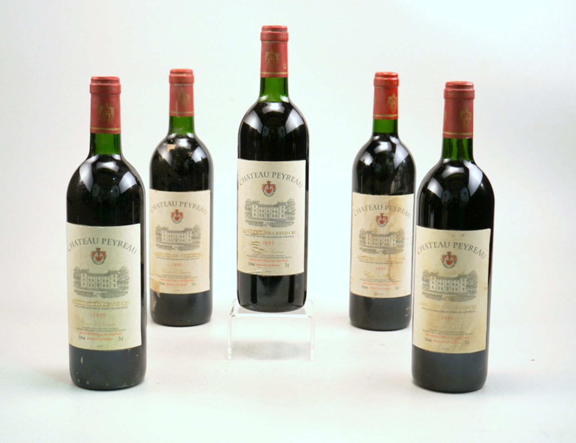 Fünf Flaschen Chateau Peyreau, Saint-Emilion Grand Cru, 1995,Rotwein ...