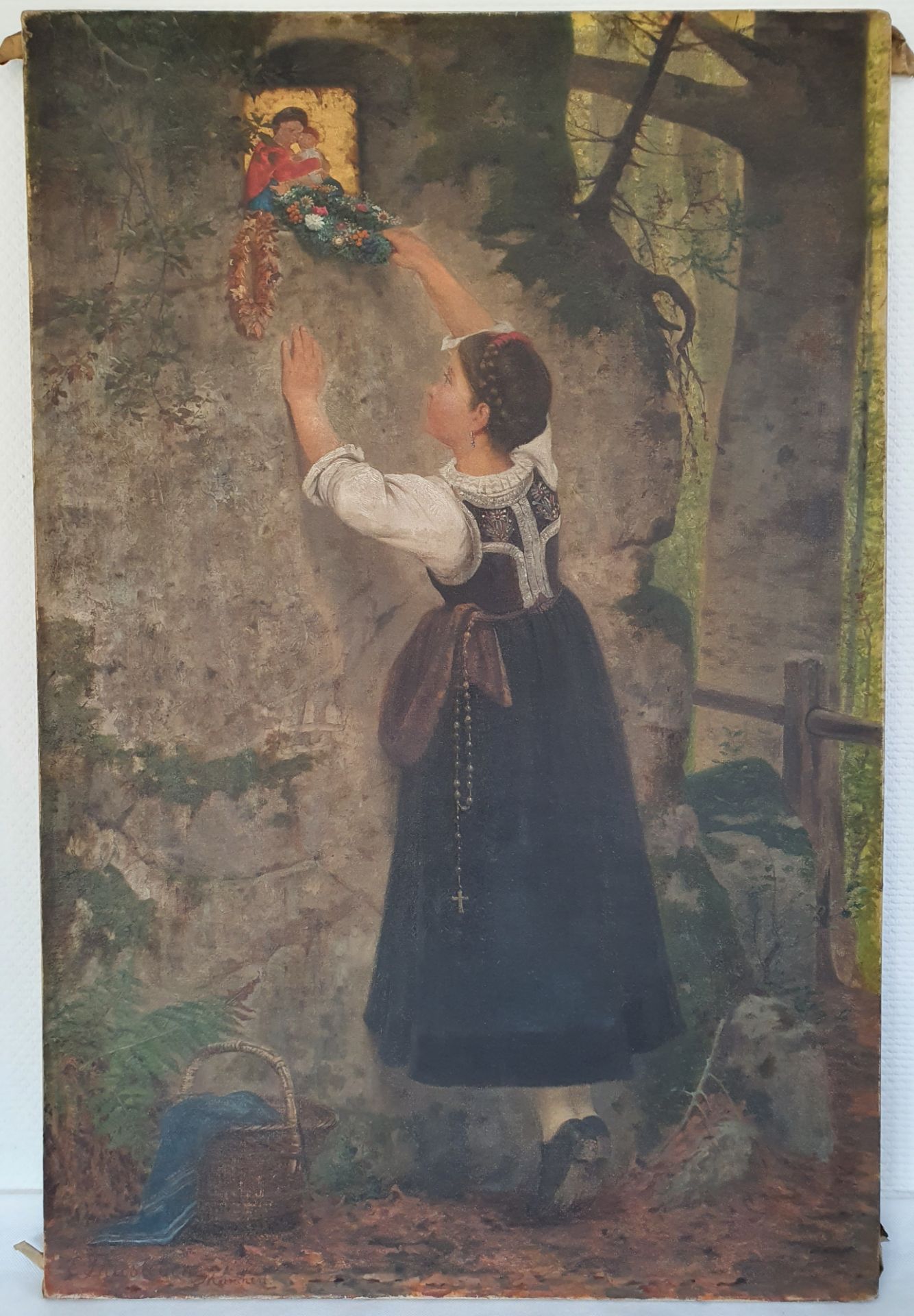Freiesleben, Ernst (1838 Weimar-1883 Ebd.): Allerseelen, 1868,Öl auf ...