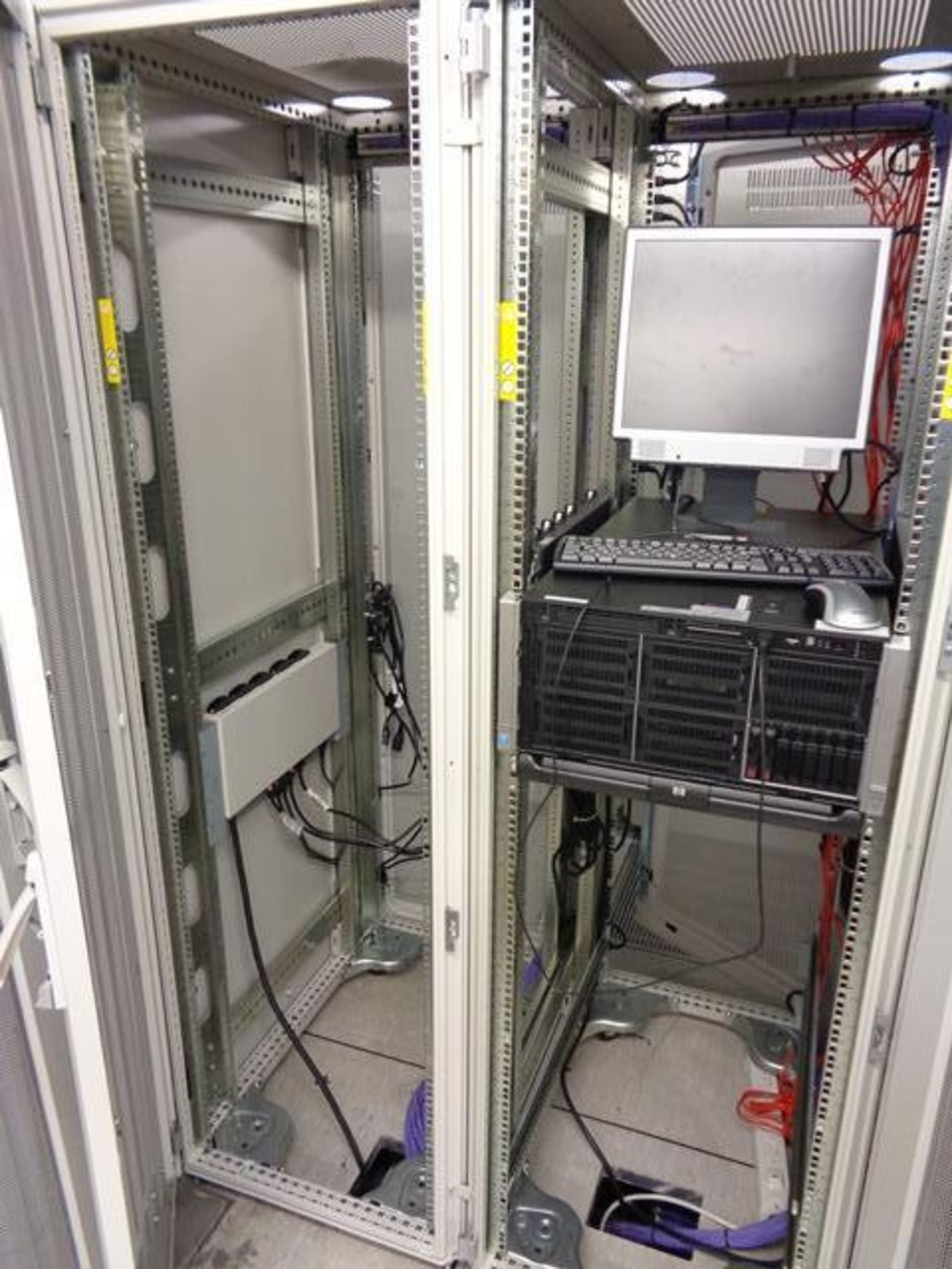 Two Compaq server cabinets (ref. 5/17 & 5/16) and contents to include ...